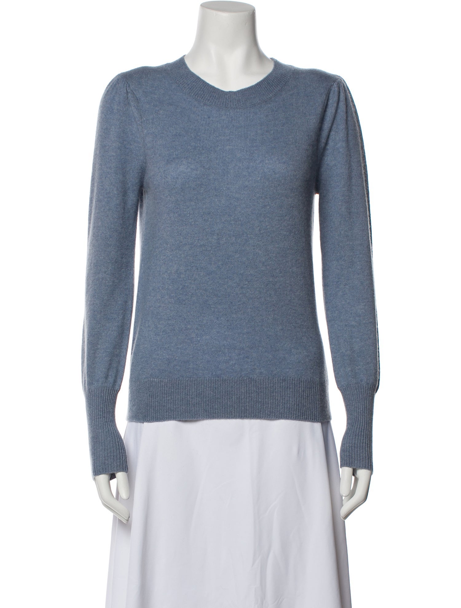 Veronica Beard Cashmere Crew Neck Sweater w/ Tags - Blue Knitwear ...
