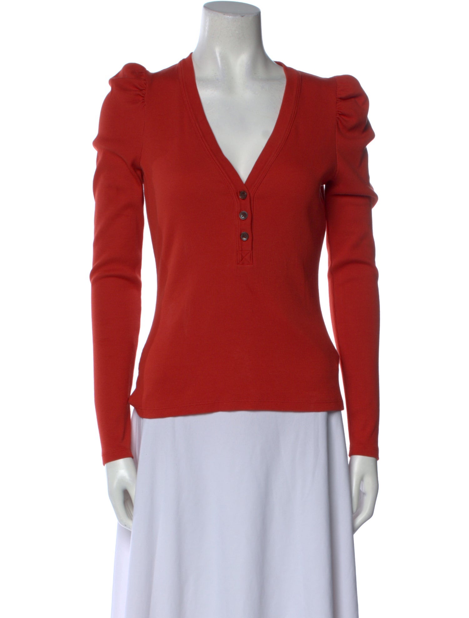 Veronica Beard Cashmere V-Neck Sweater - Orange Knitwear, Clothing ...