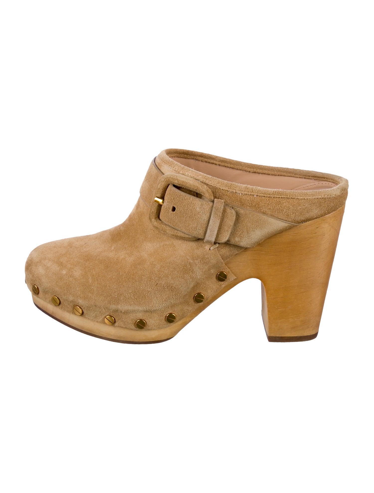 Veronica Beard Suede Studded Accents Mules - Neutrals Pumps, Shoes ...