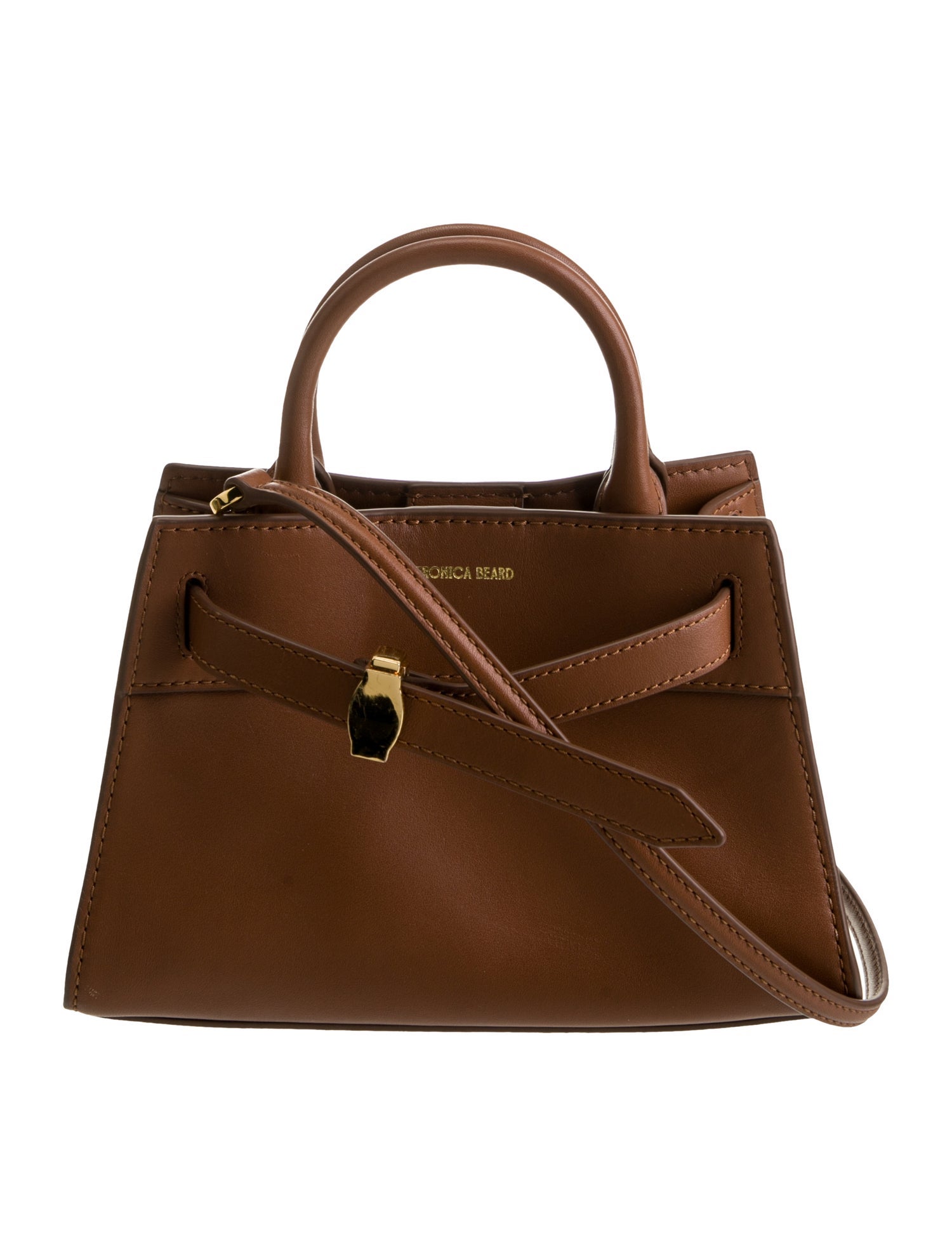 Veronica Beard Leather Shoulder Bag - Brown Handle Bags, Handbags ...