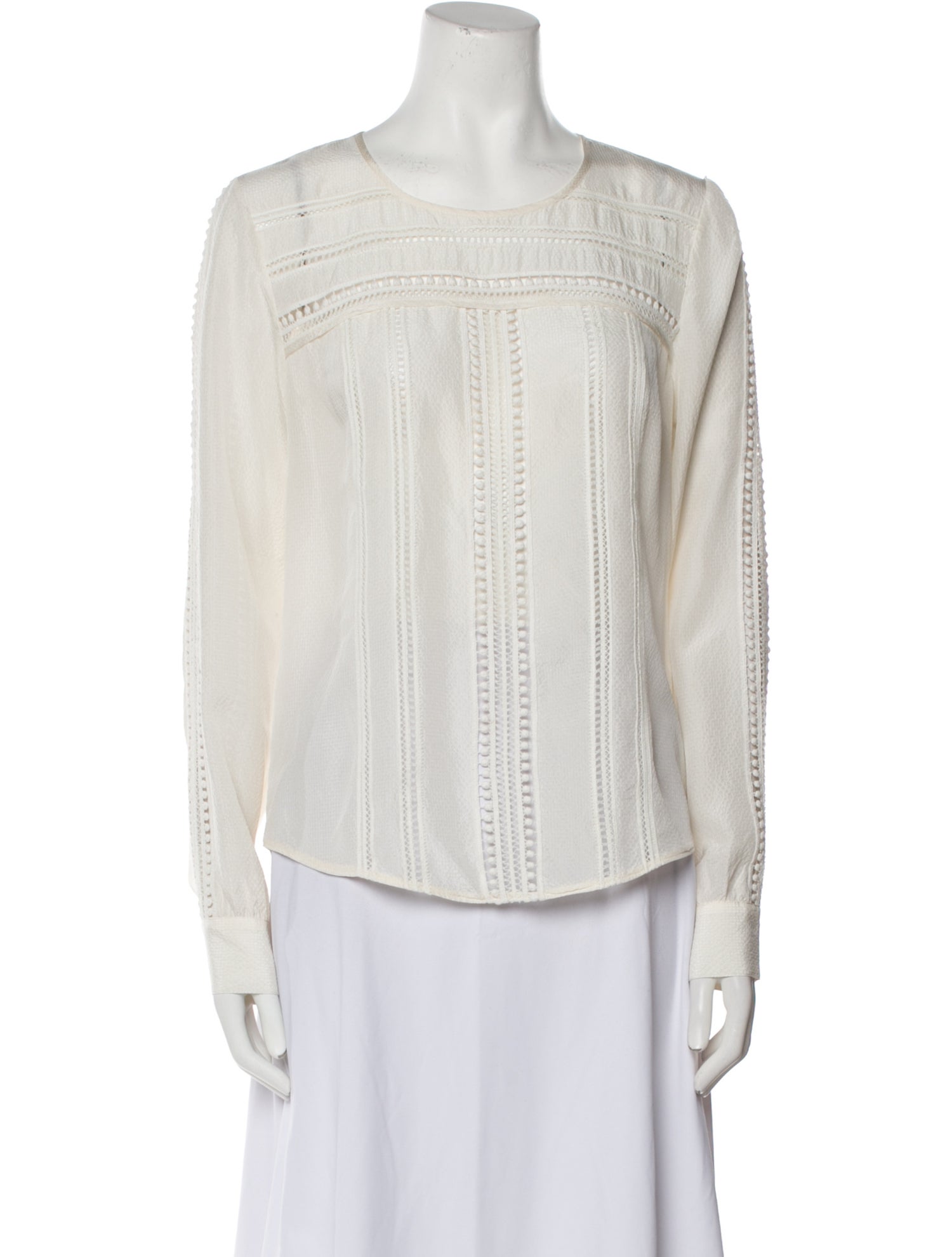 Veronica Beard Silk Scoop Neck Blouse - Neutrals Tops, Clothing ...