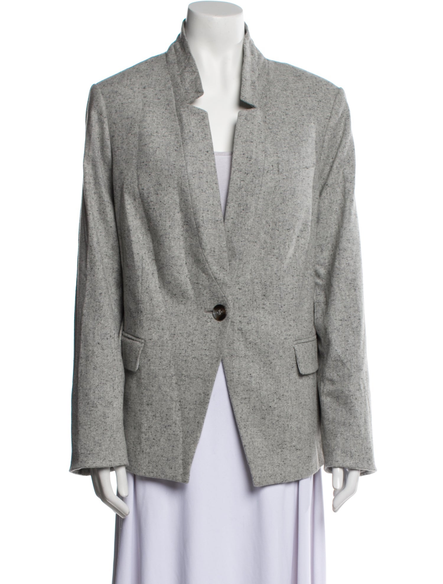 Veronica Beard Wool Blazer - Grey Jackets, Clothing - WV1334491 | The ...