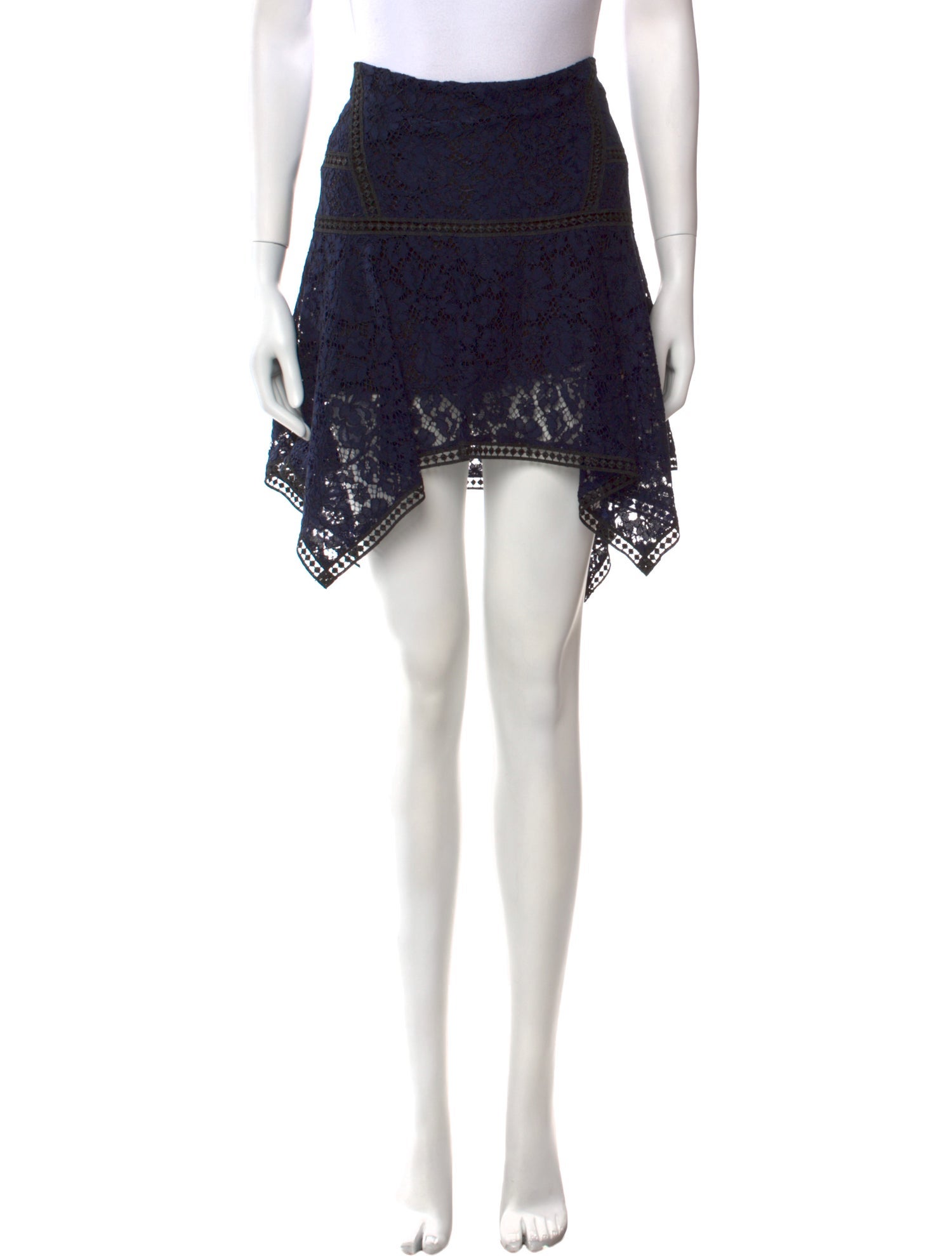 Veronica Beard Lace Pattern Knee-Length Skirt - Blue Skirts, Clothing ...
