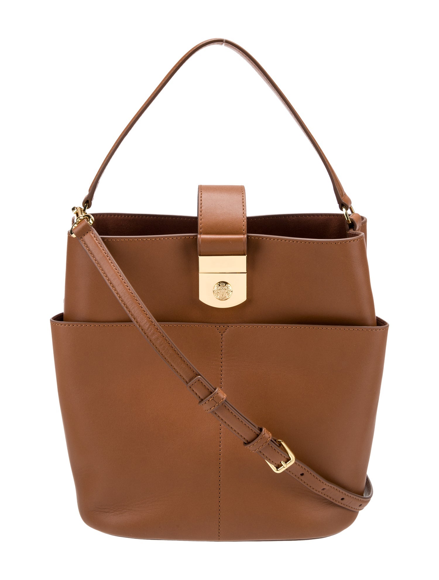 Veronica Beard Leather Top Handle Bag - Brown Handle Bags, Handbags ...