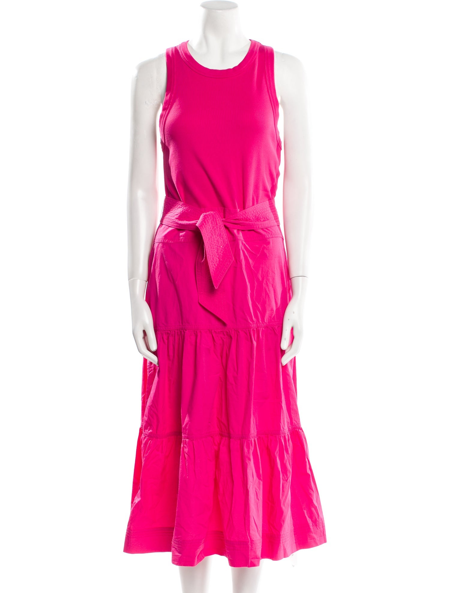 Veronica Beard Scoop Neck Long Dress - Pink Dresses, Clothing ...