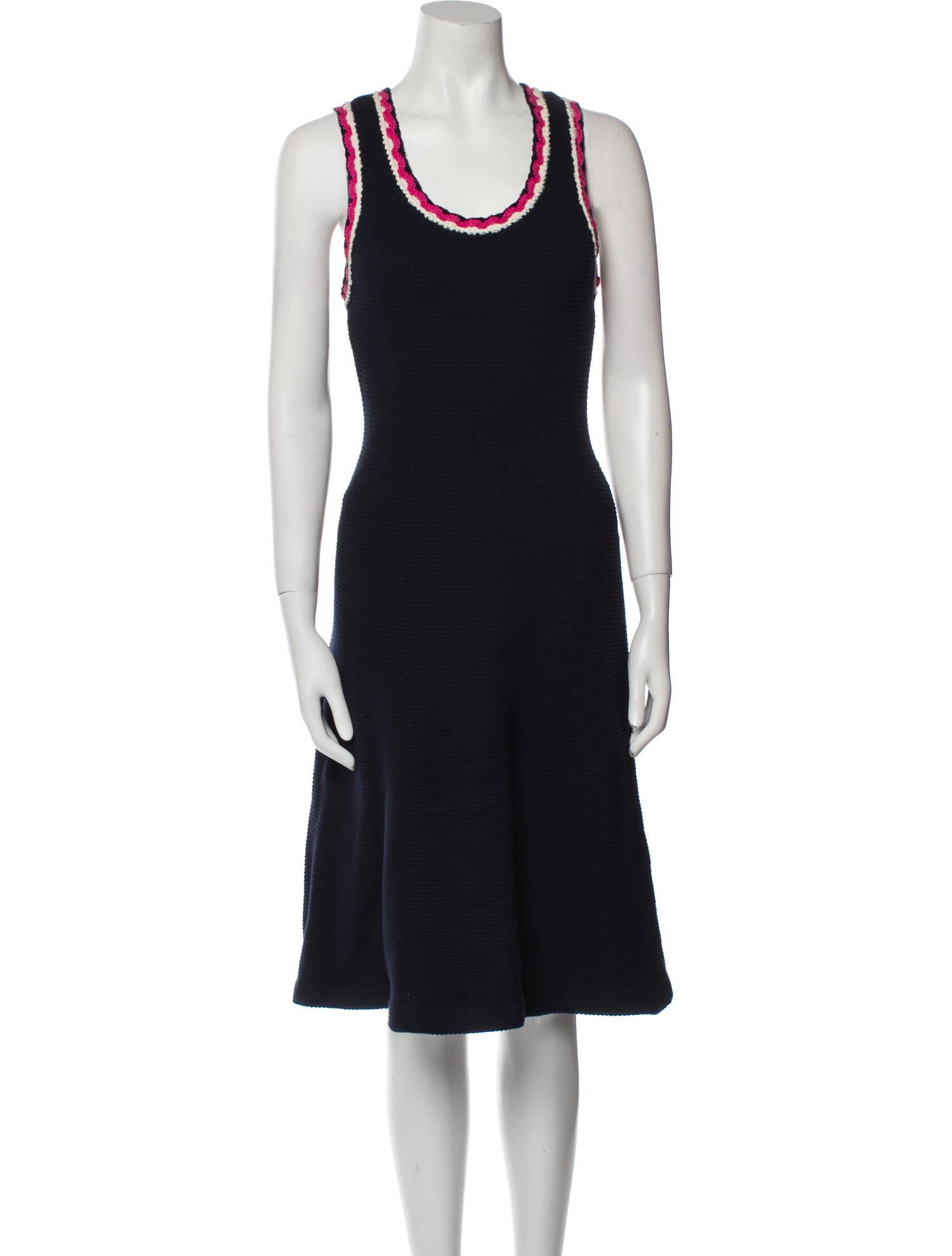 Veronica Beard Scoop Neck Knee-Length Dress - Blue Dresses, Clothing ...