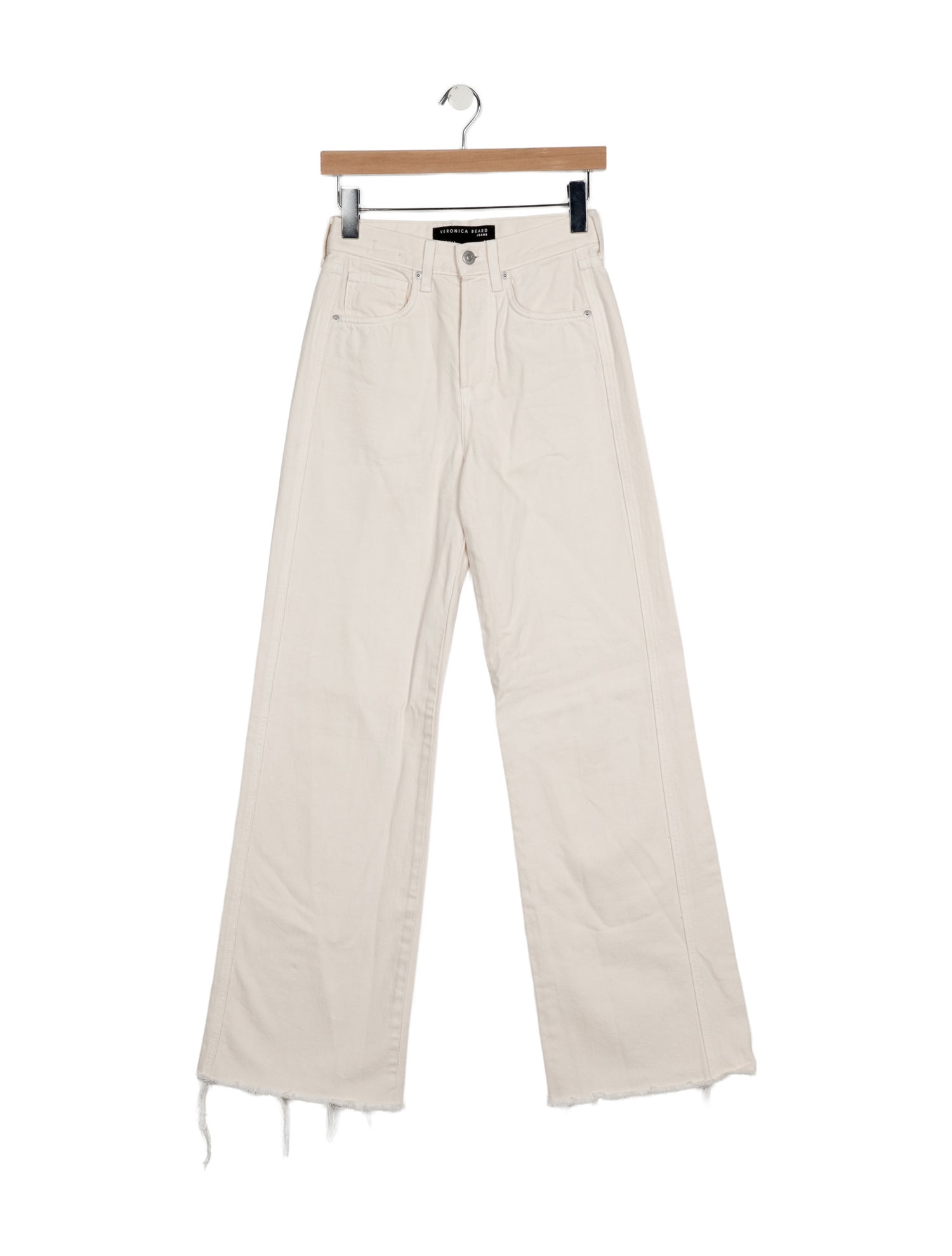 Veronica Beard High-Rise Wide Leg Jeans - Neutrals, 11" Rise Jeans ...