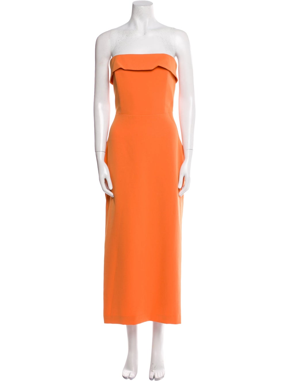 Veronica Beard Strapless Midi Length Dress - Orange Dresses, Clothing ...