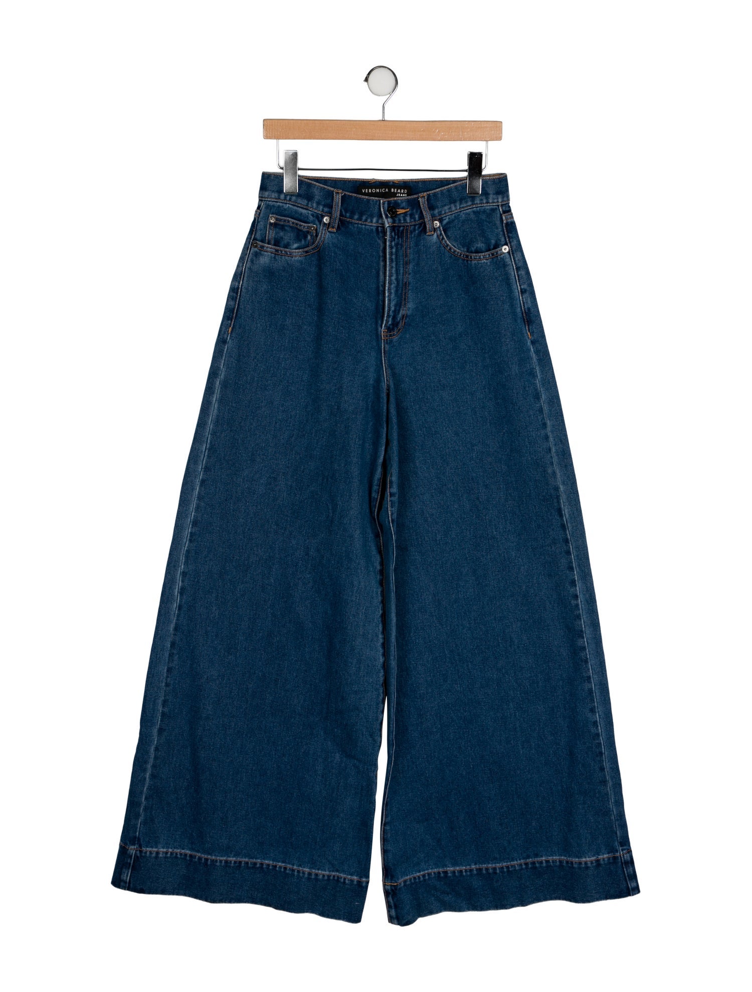 Veronica Beard High-Rise Wide Leg Jeans - 12.25" Rise, Blue Jeans ...