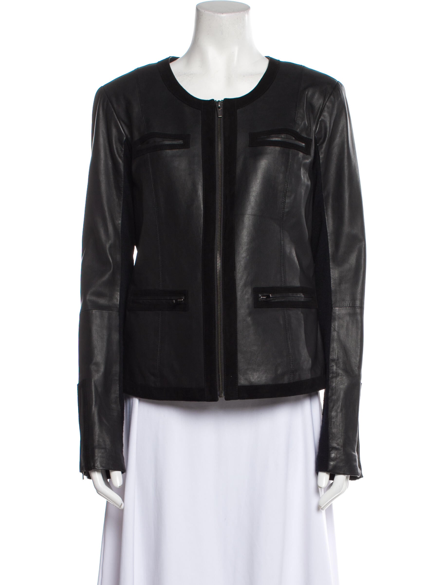 Veda Leather Utility Jacket - Black Jackets, Clothing - WV326409 | The ...