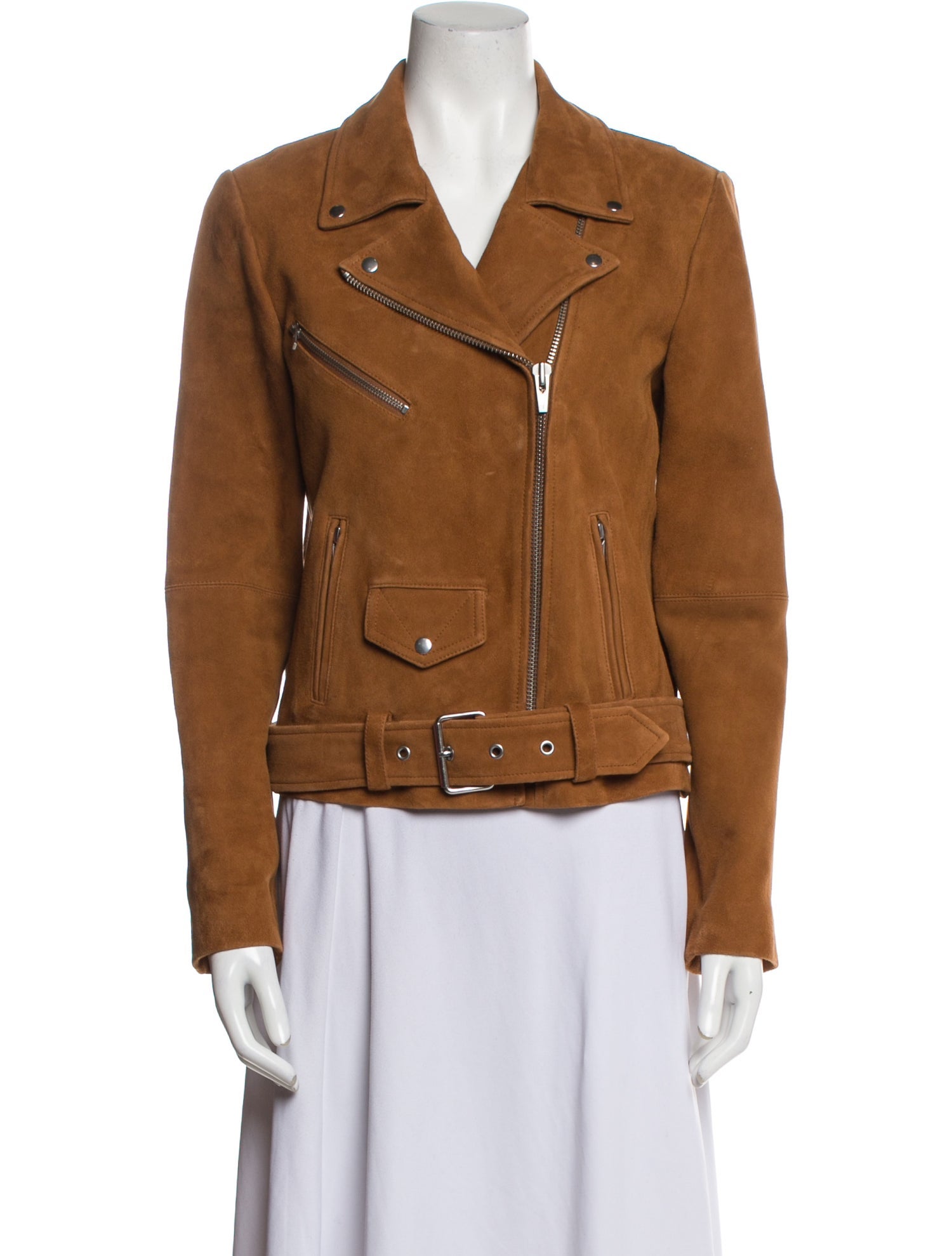 Veda Suede Biker Jacket - Brown Jackets, Clothing - WV328046 | The RealReal