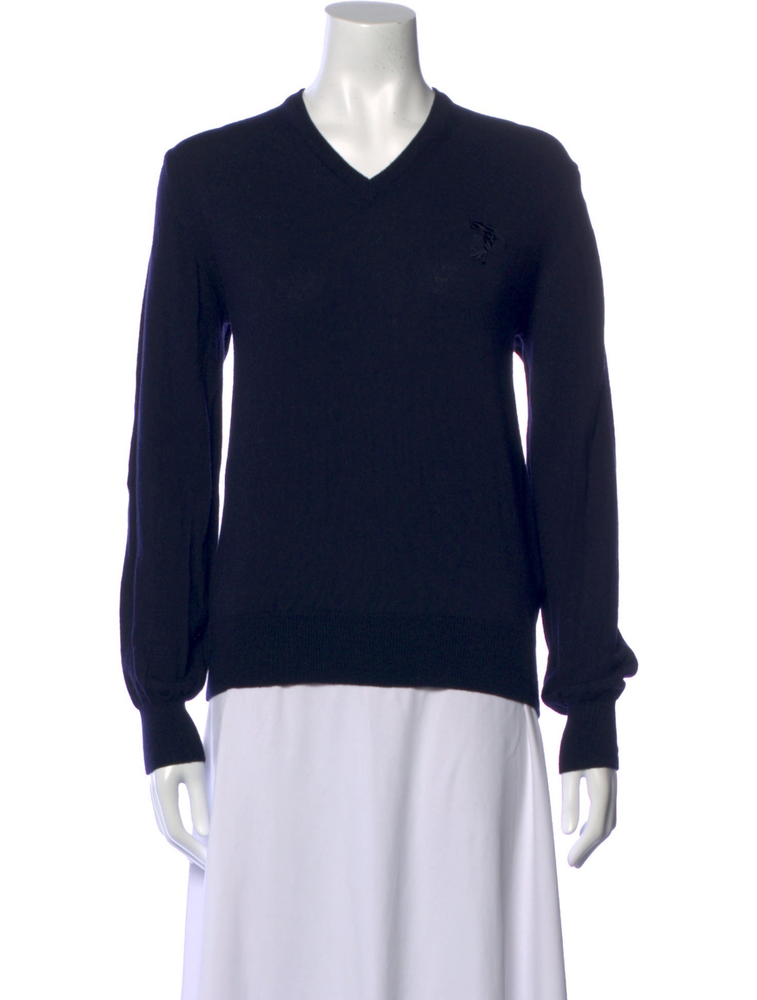 Versace Collection V-Neck Sweater - Blue Knitwear, Clothing - WV937968 ...