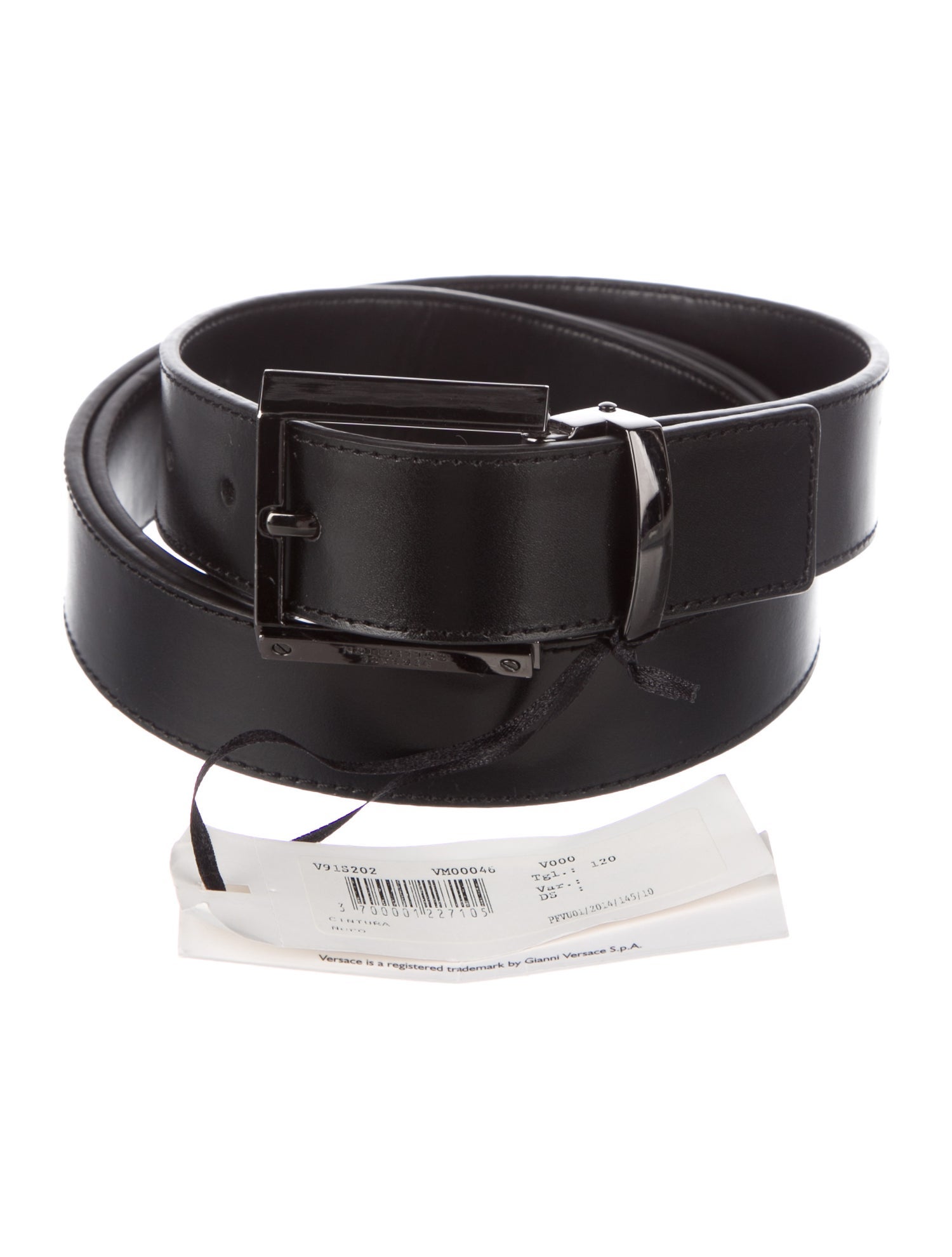 Versace Collection Leather Belt - Black Belts, Accessories - WV940377 ...