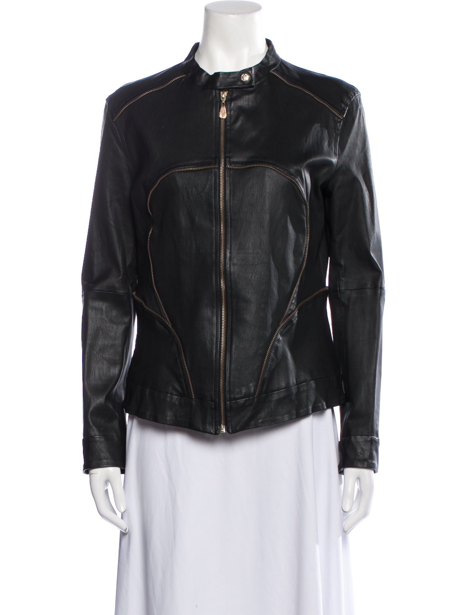 Versace Collection Leather Biker Jacket - Black Jackets, Clothing ...