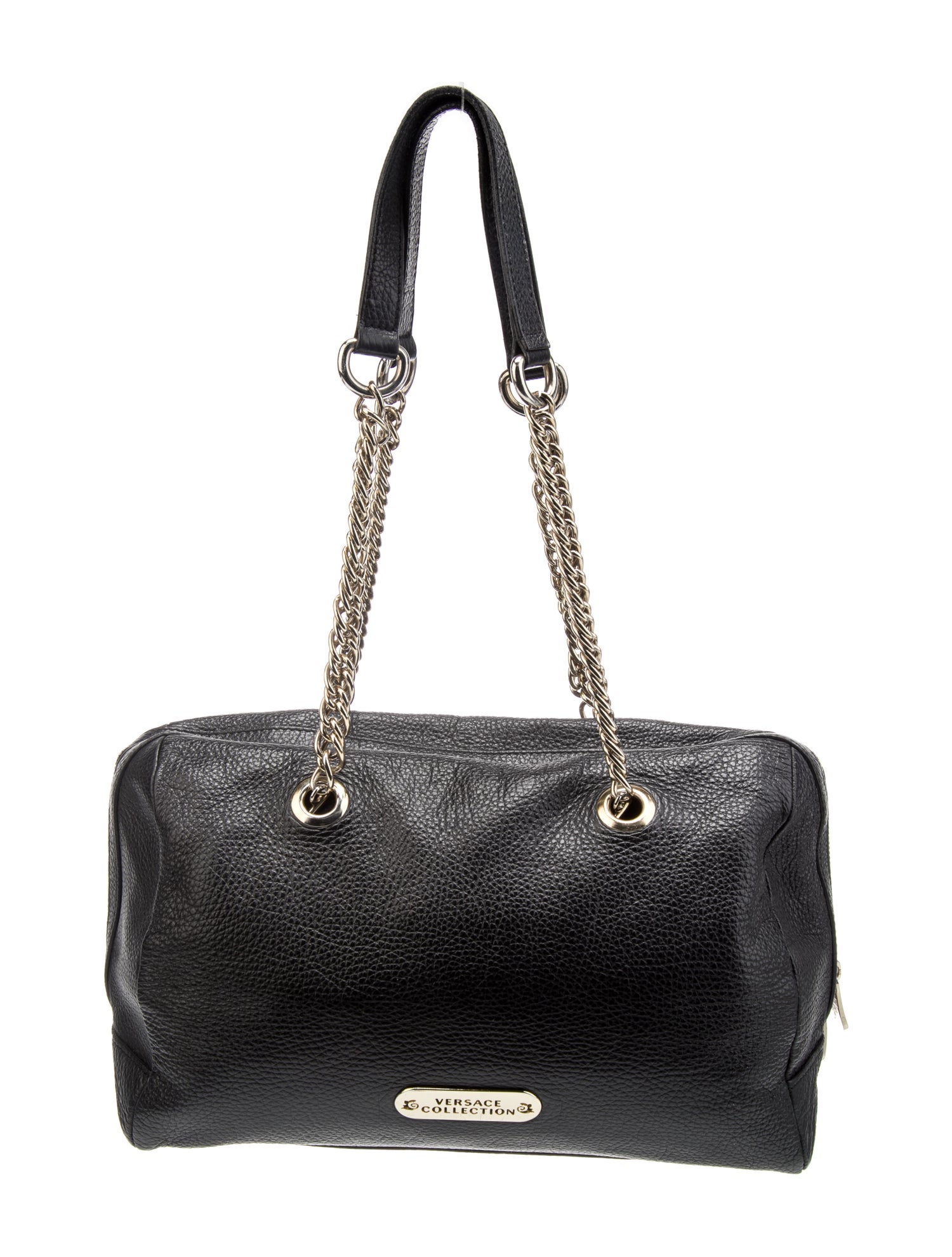 Versace Collection Leather Shoulder Bag - Black Shoulder Bags, Handbags ...