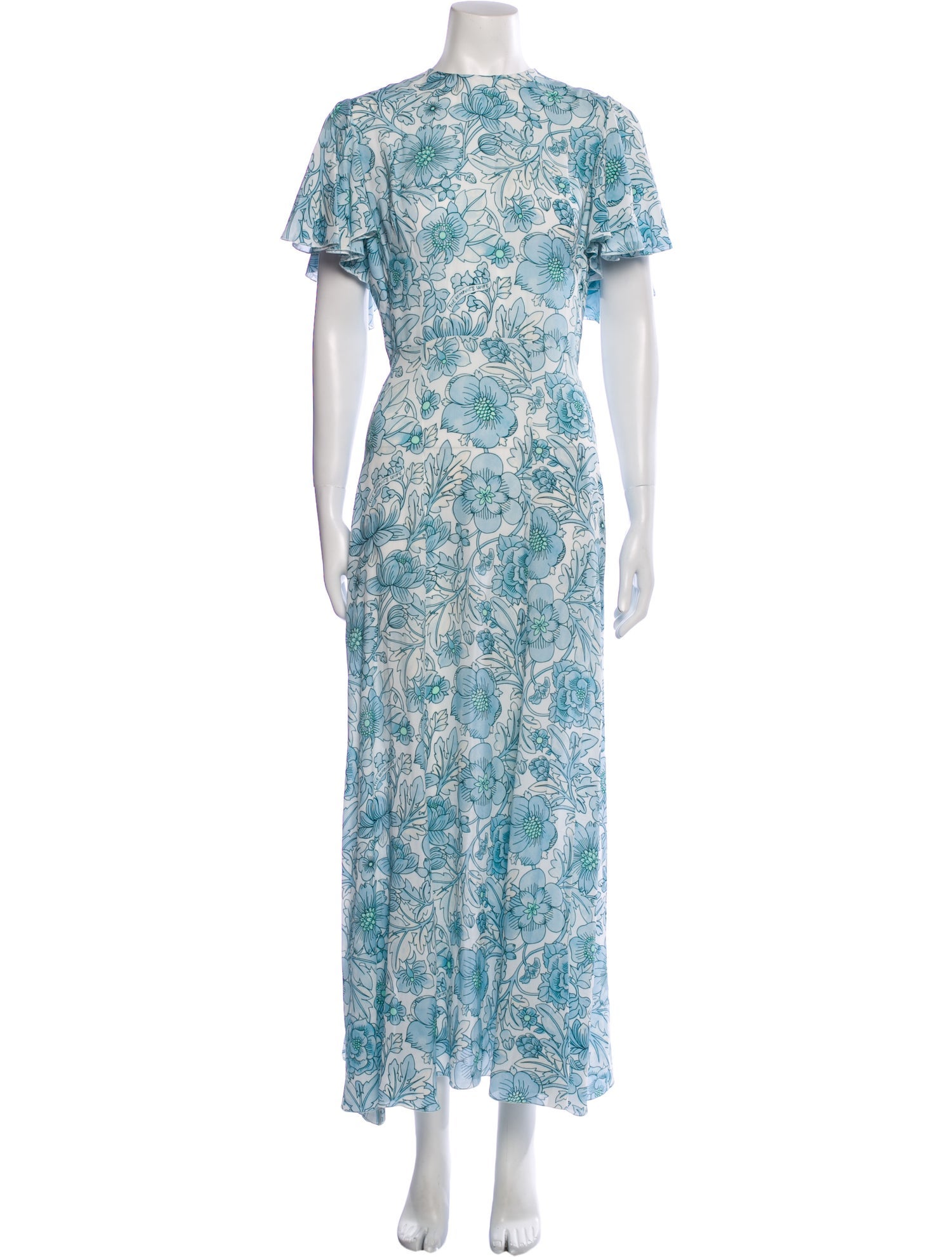 The Vampire's Wife Floral Print Long Dress - Blue Dresses, Clothing ...