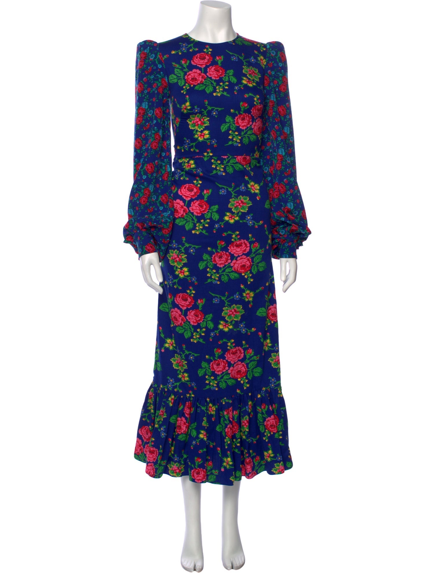 The Vampire's Wife Floral Print Long Dress - Blue Dresses, Clothing ...