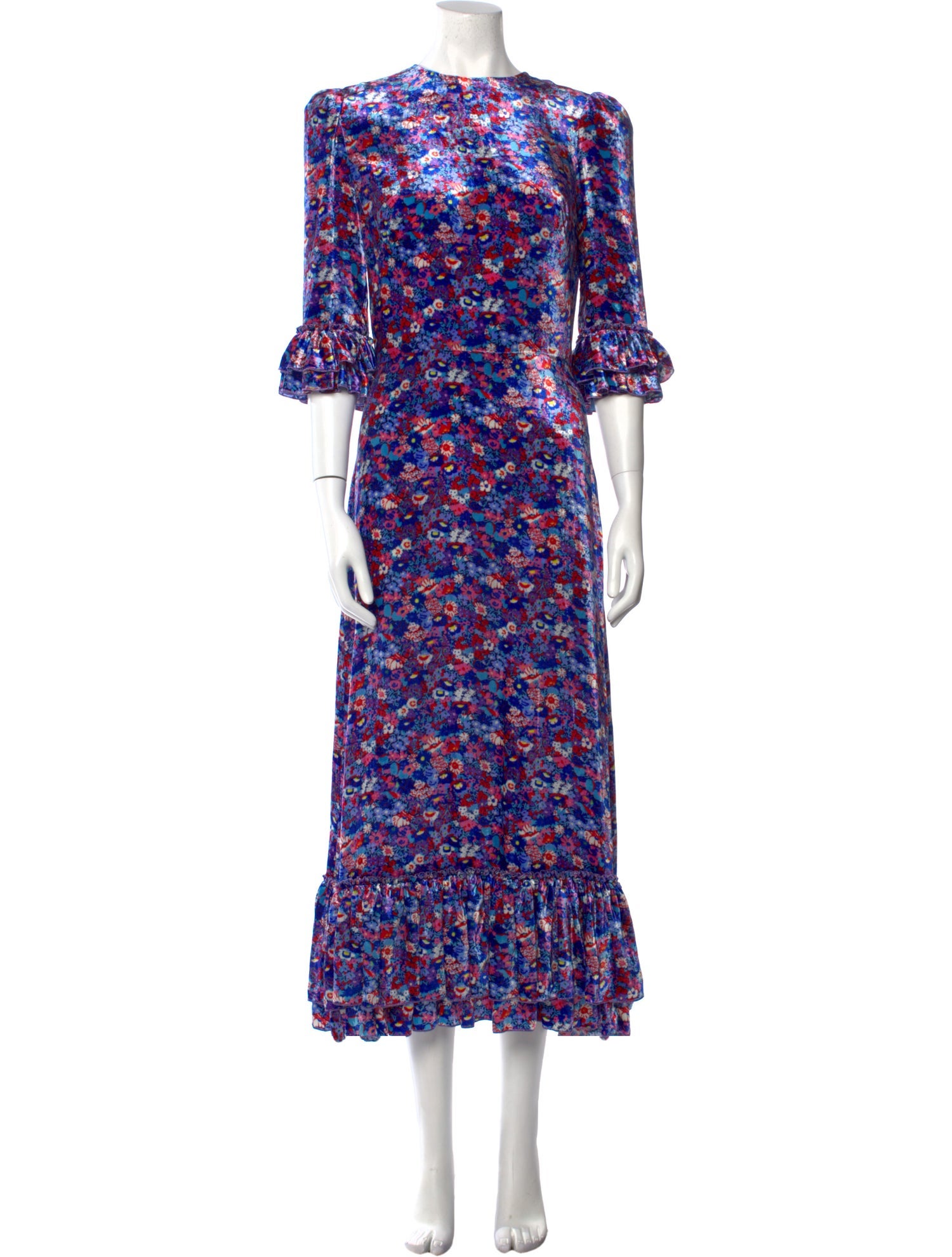 The Vampire's Wife Floral Print Long Dress - Blue Dresses, Clothing ...