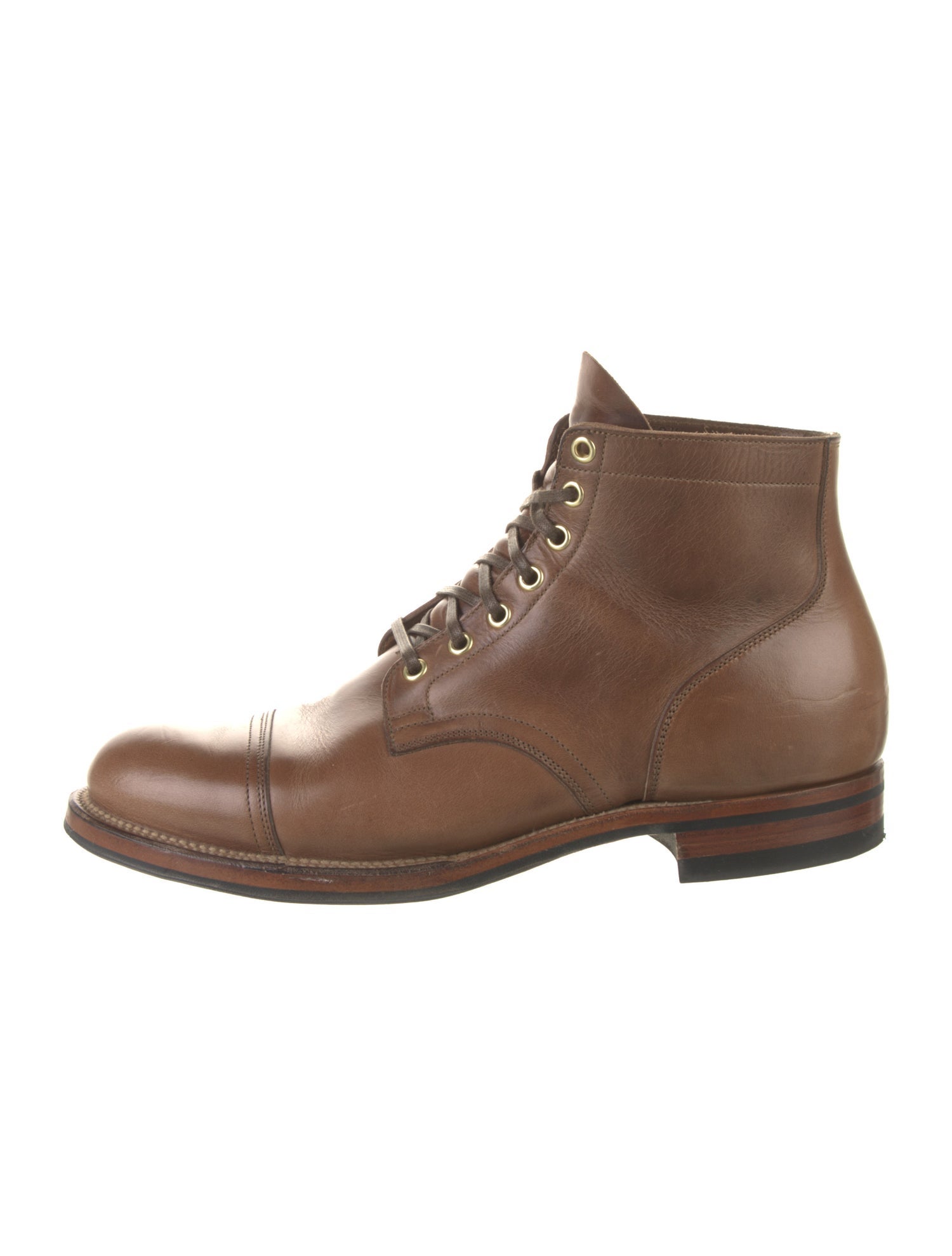 Viberg Leather Combat Boots - Brown Boots, Shoes - WVBRG20119 | The ...