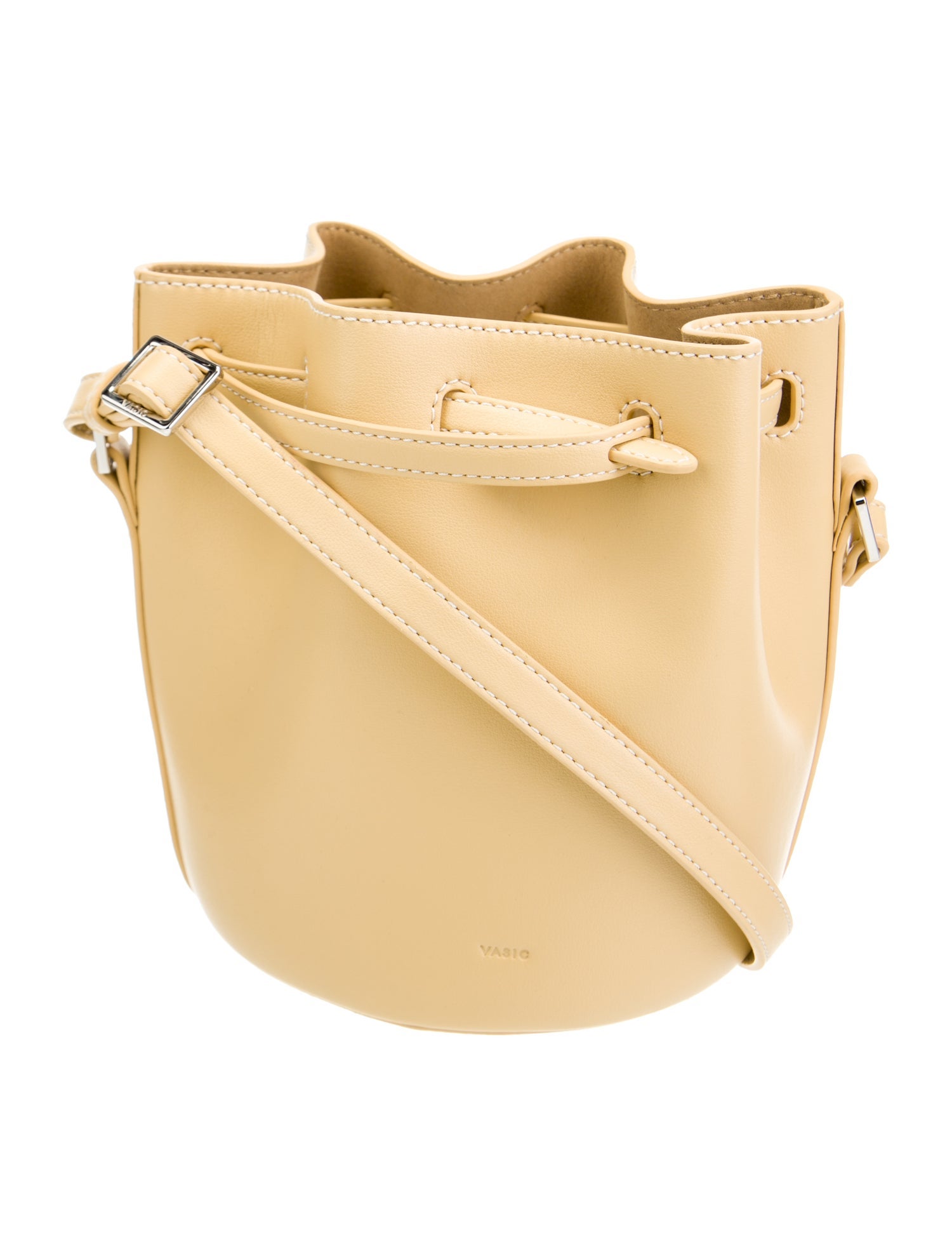 Vasic Leather Bucket Bag - Yellow Bucket Bags, Handbags - WVCAI20123 ...