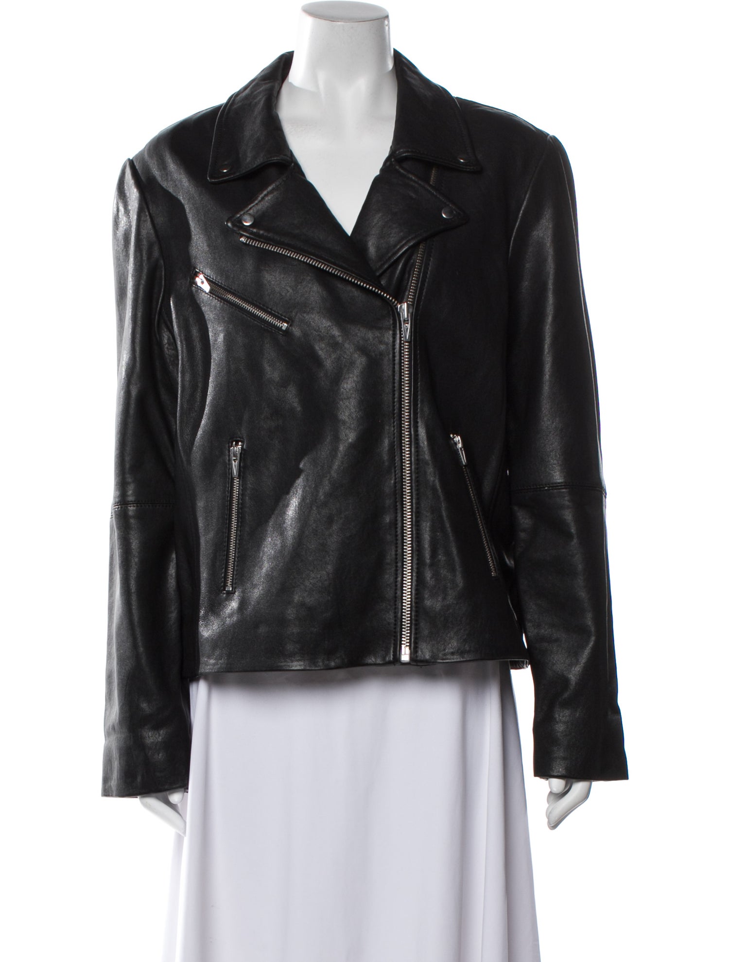 Veda x Reformation Lamb Leather Biker Jacket w/ Tags - Black Jackets, Clothing - WVDXR20339 ...