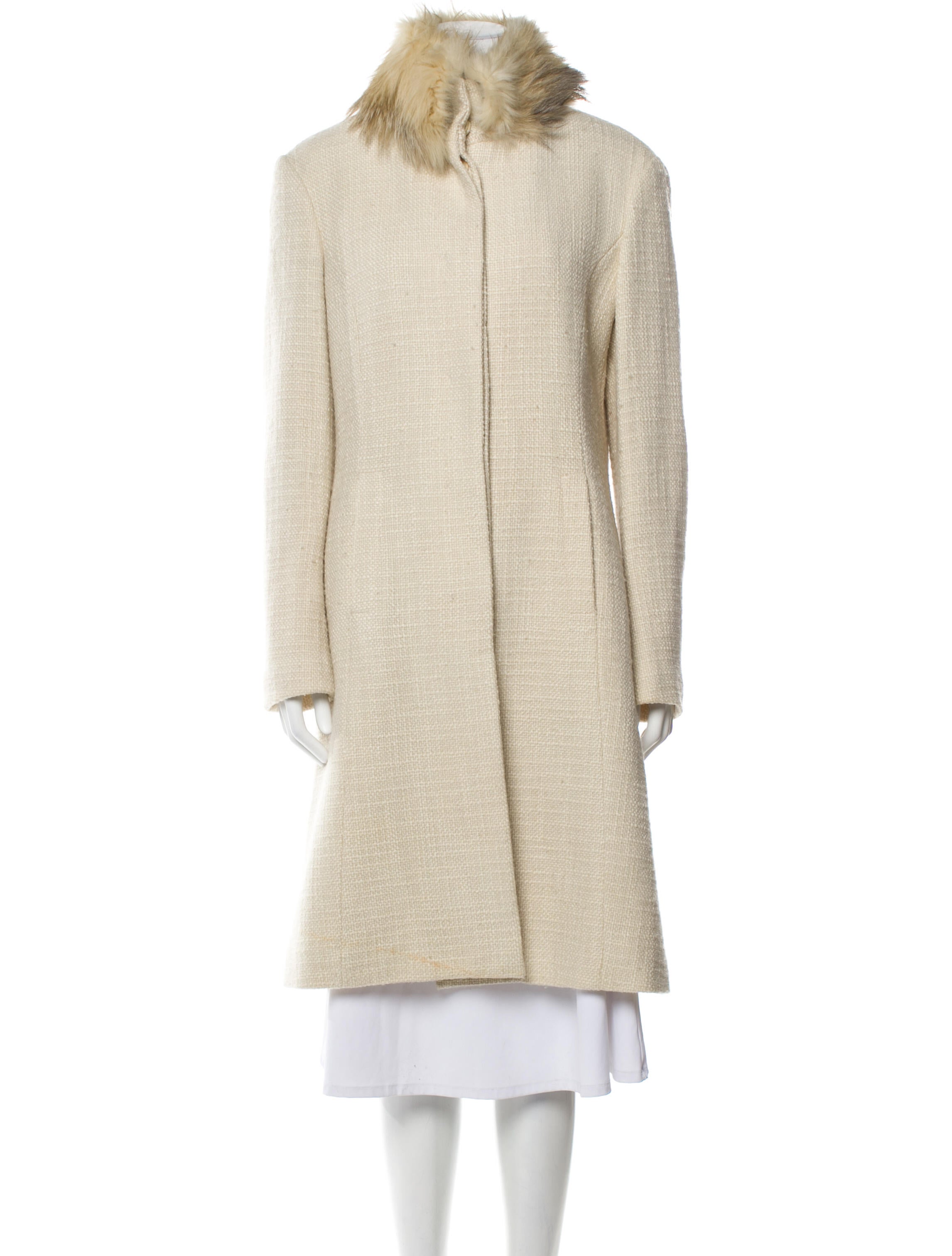 Versus Versace Fur Coat - Neutrals Coats, Clothing - WVE25629 | The ...