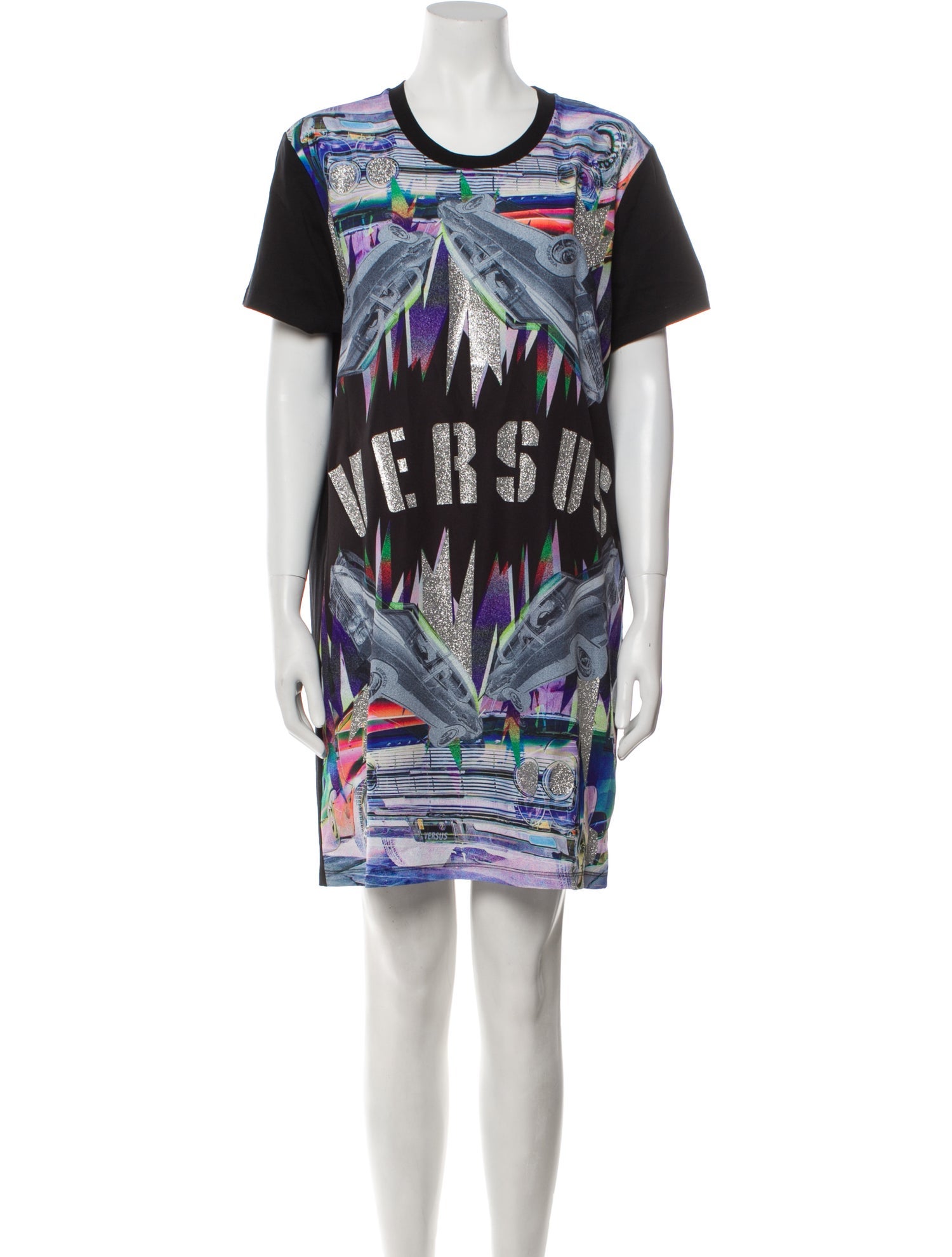 Versus Versace Printed Mini Dress - Black Dresses, Clothing - WVE26786 ...