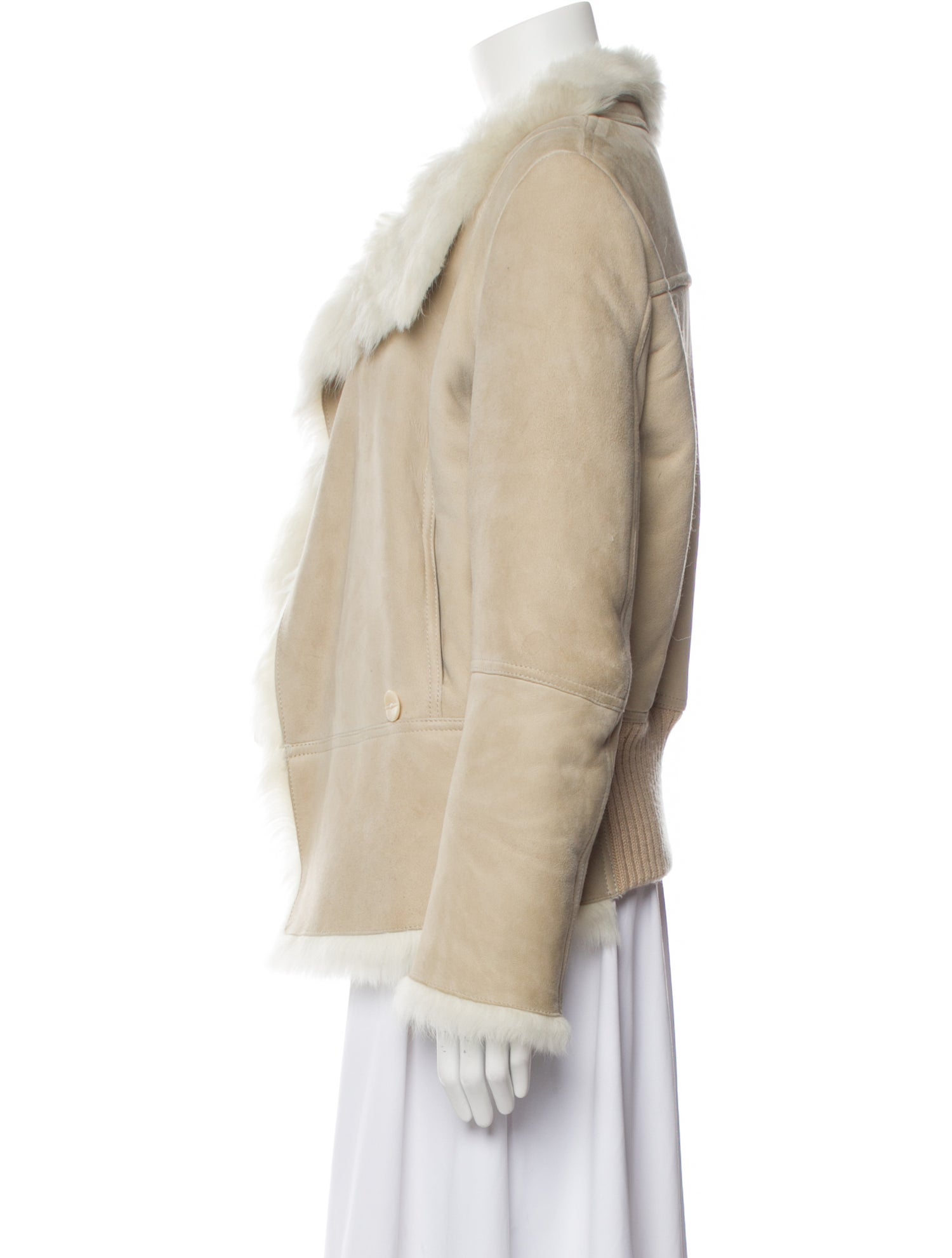 Versus Versace Vintage 2000's Fur Jacket - Neutrals Jackets, Clothing ...