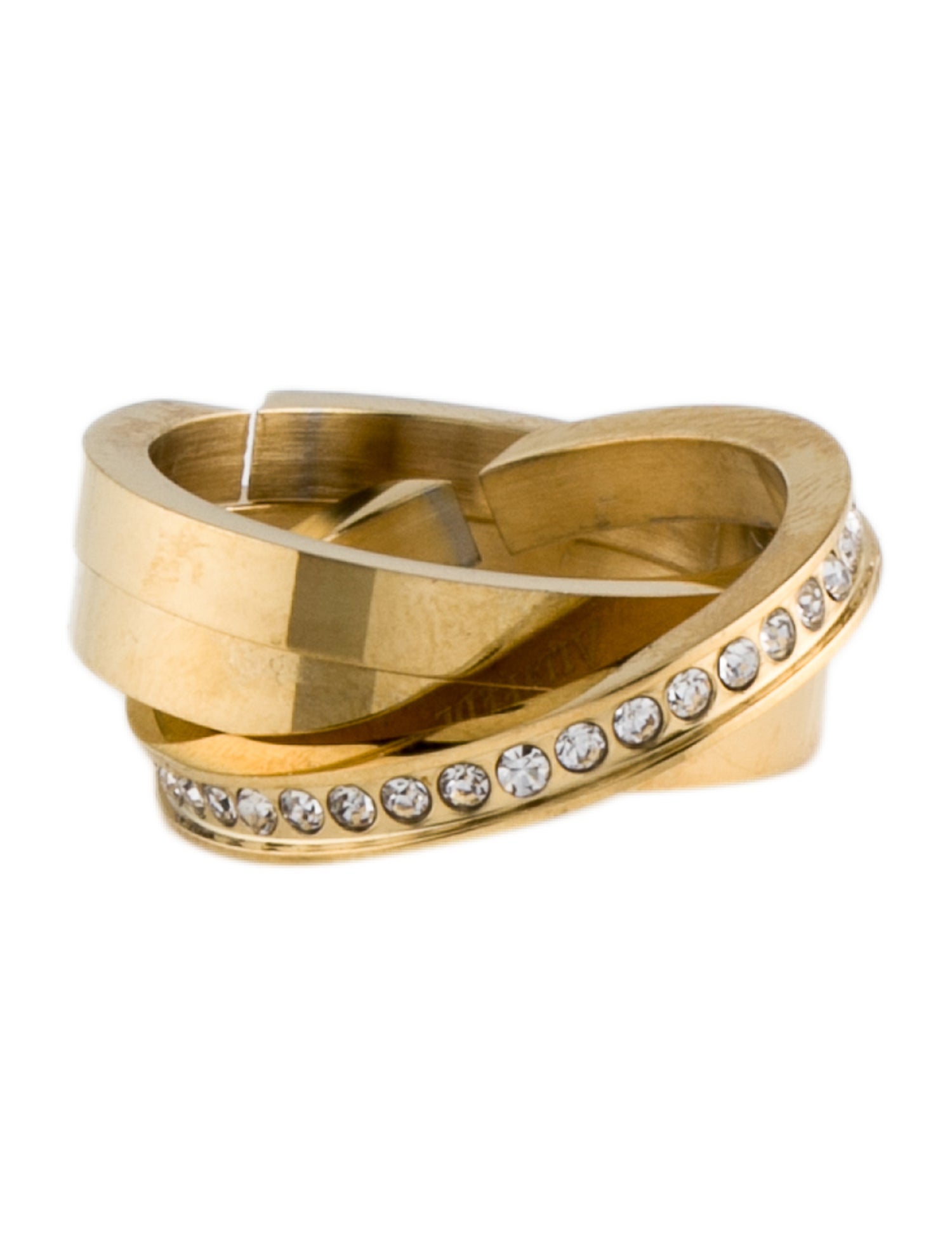 Vita Fede Cassio Crystal Pave Rolling Ring - Gold-Plated Rolling Ring ...