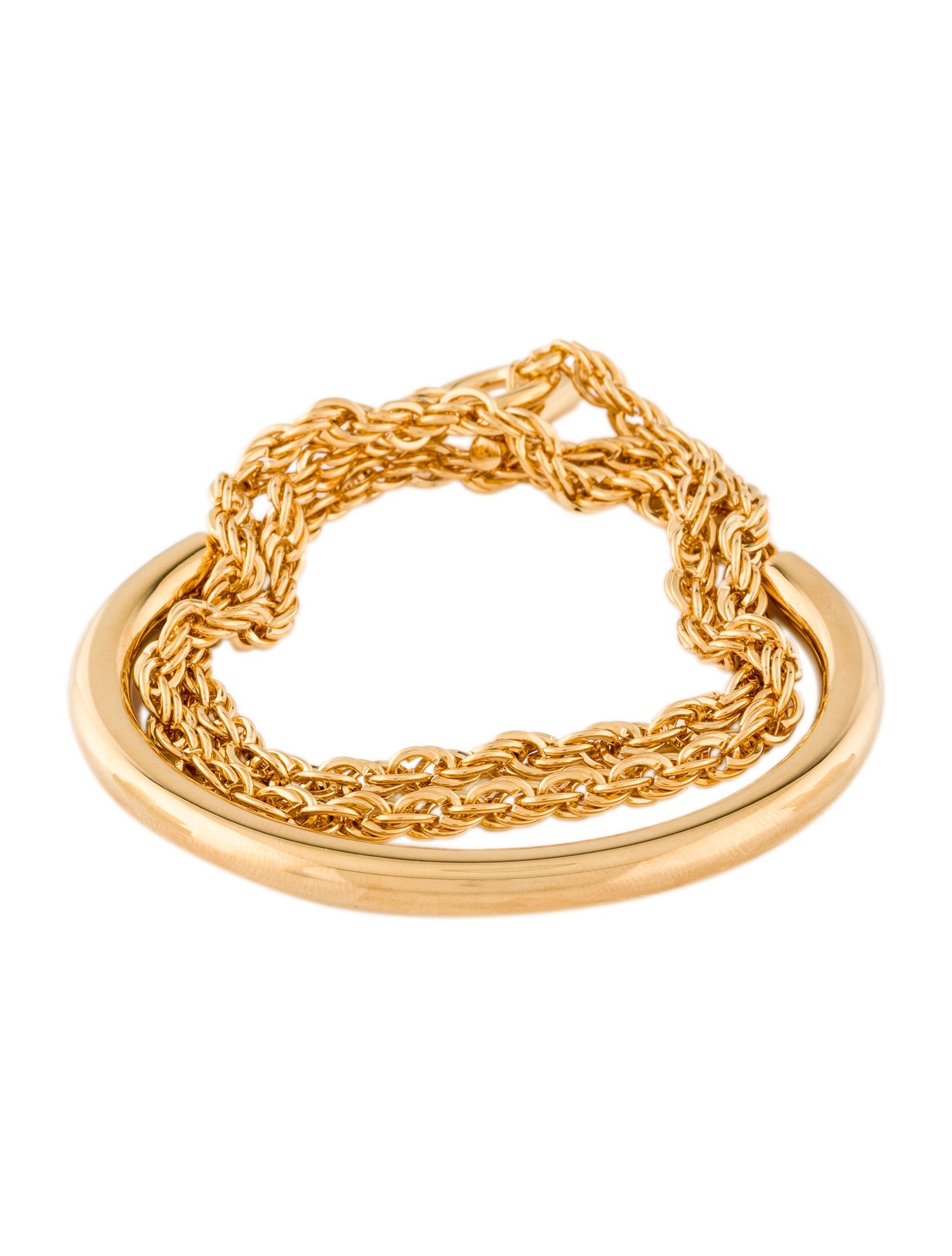 Vita Fede Nora Chain Wrap Bracelet - Gold-Tone Metal Wrap, Bracelets ...
