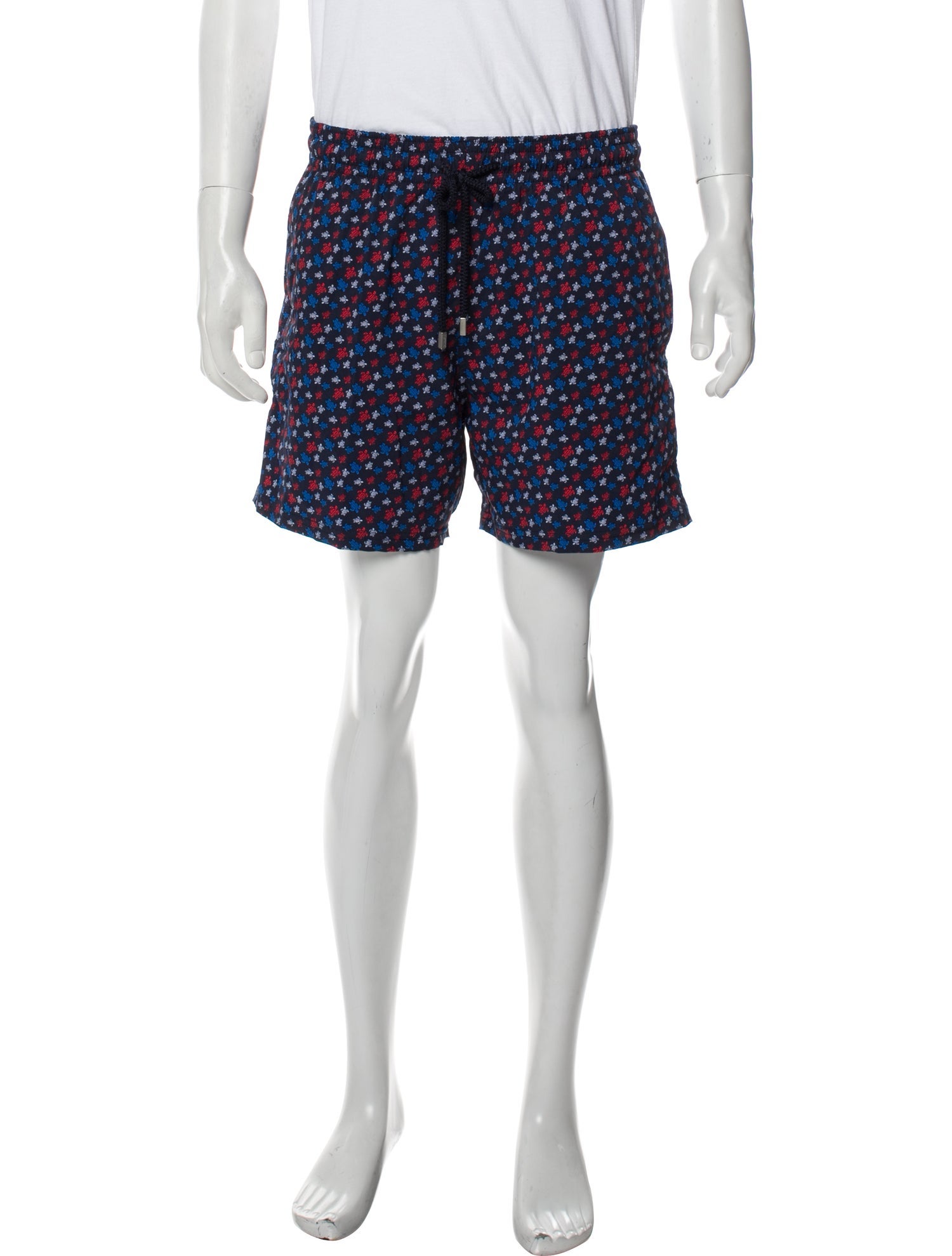 Moncler Plaid Print Embroidered Accent Swim Trunks w/ Tags - Black ...