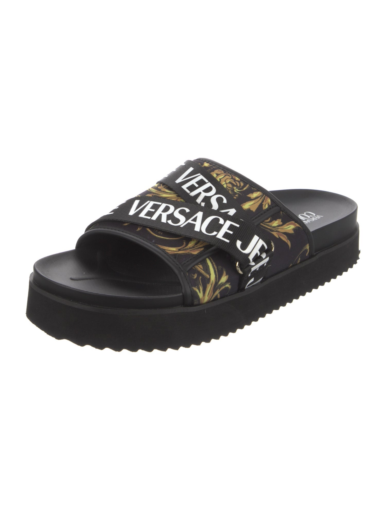 Versace Rubber Slides - Black Sandals, Shoes - VES118728 | The RealReal