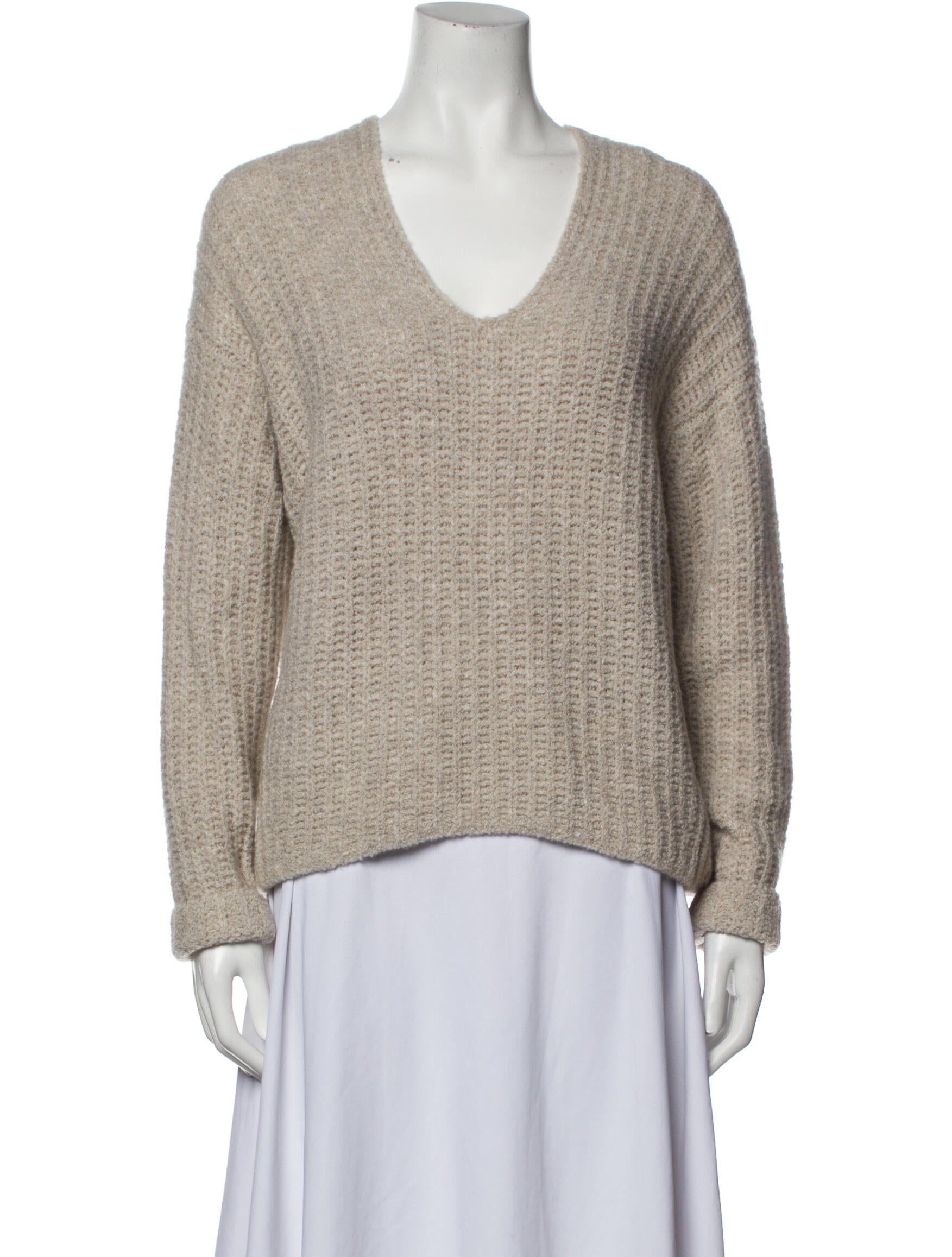 Vince Cashmere V Neck Sweater Neutrals Knitwear Clothing Wvn201279 The Realreal