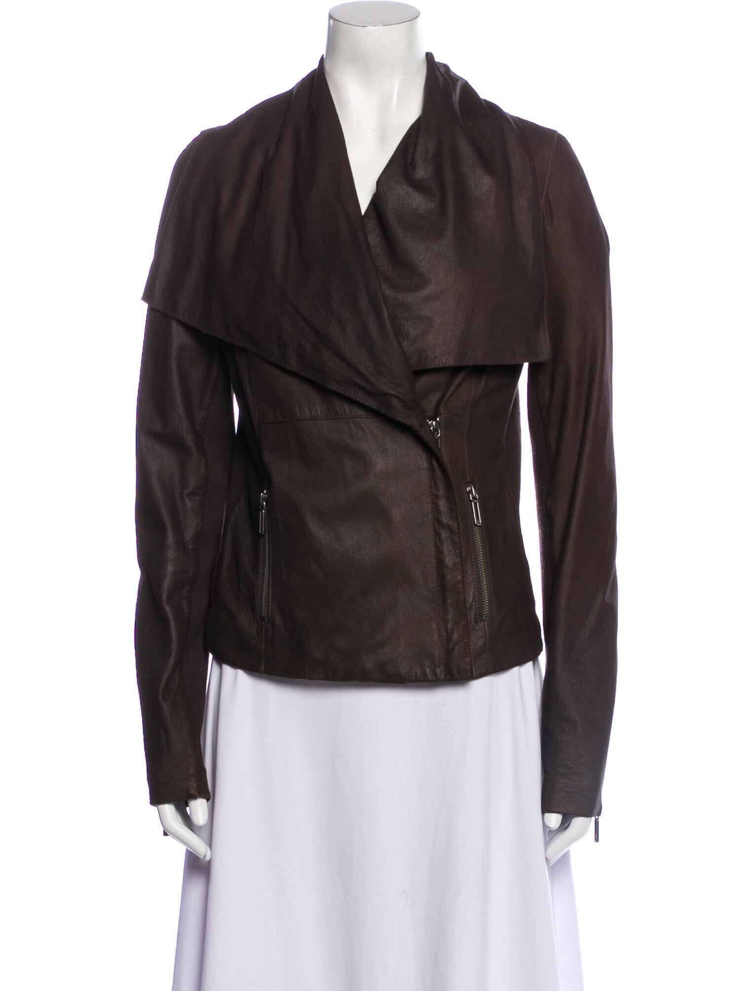 Vince Leather Jacket - Brown Jackets, Clothing - WVN215916 | The RealReal