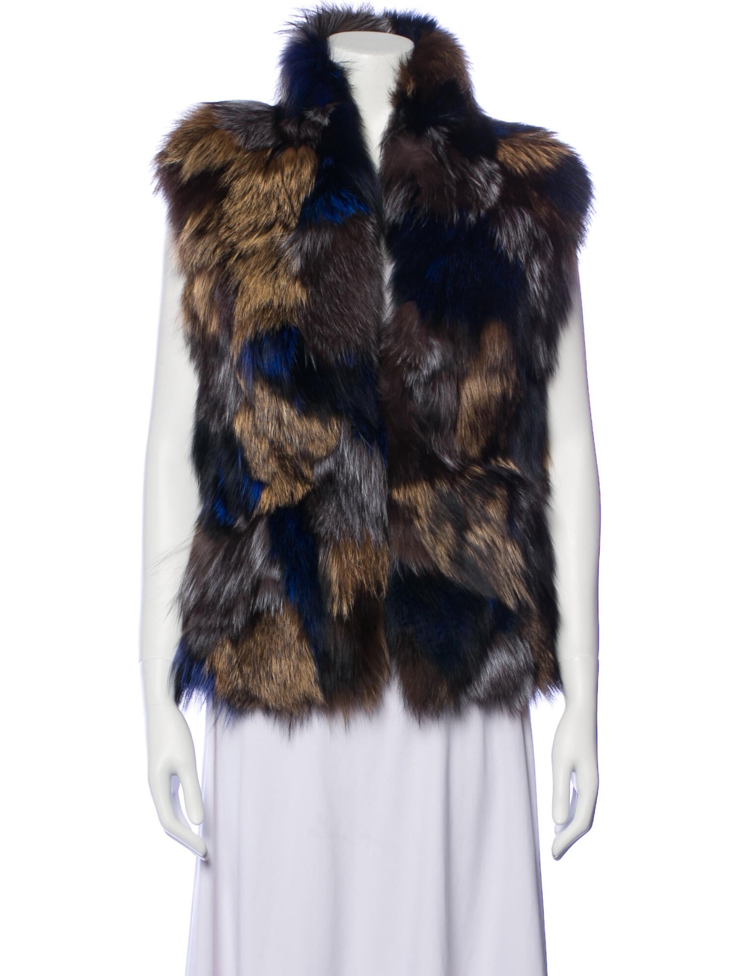 Vince Fox Striped Fur Jacket - Brown Jackets, Clothing - WVN231098 ...