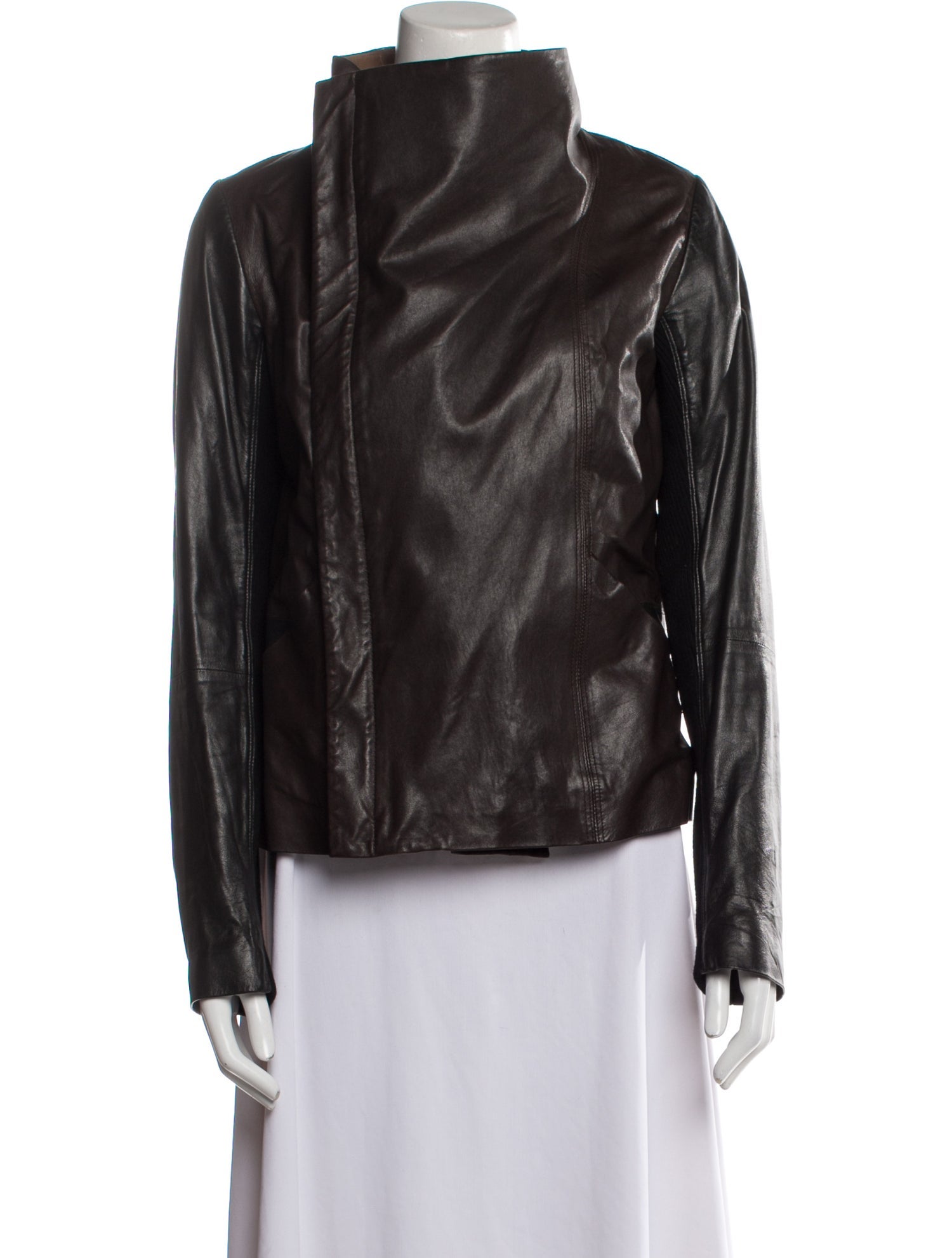 Vince Leather Biker Jacket - Brown Jackets, Clothing - WVN275302 | The ...