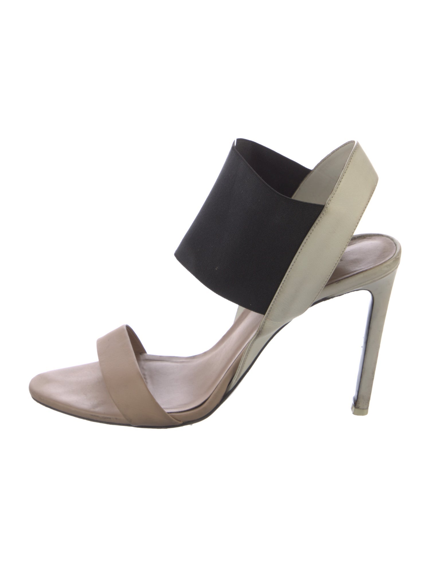 Vince Leather Colorblock Pattern Slingback Sandals - Neutrals Sandals ...