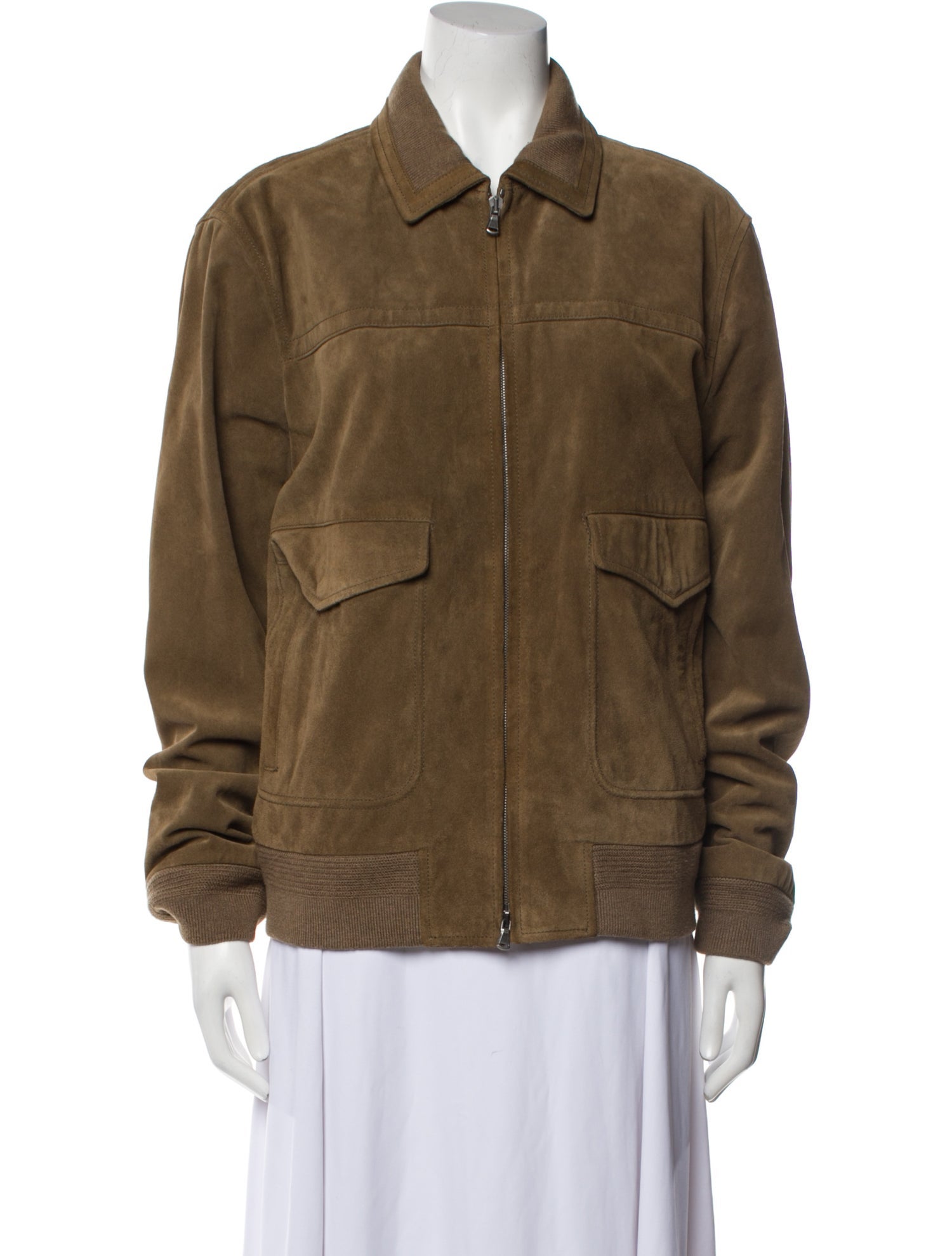 Vince Calf Leather Utility Jacket - Brown Jackets, Clothing - WVN317973 ...