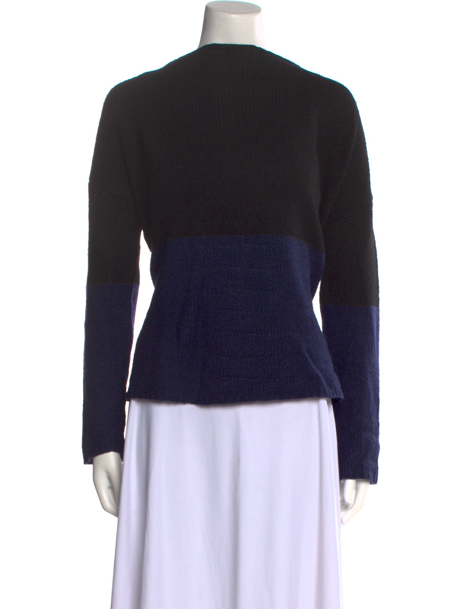 Vince Wool Colorblock Pattern Sweater - Black Knitwear, Clothing ...