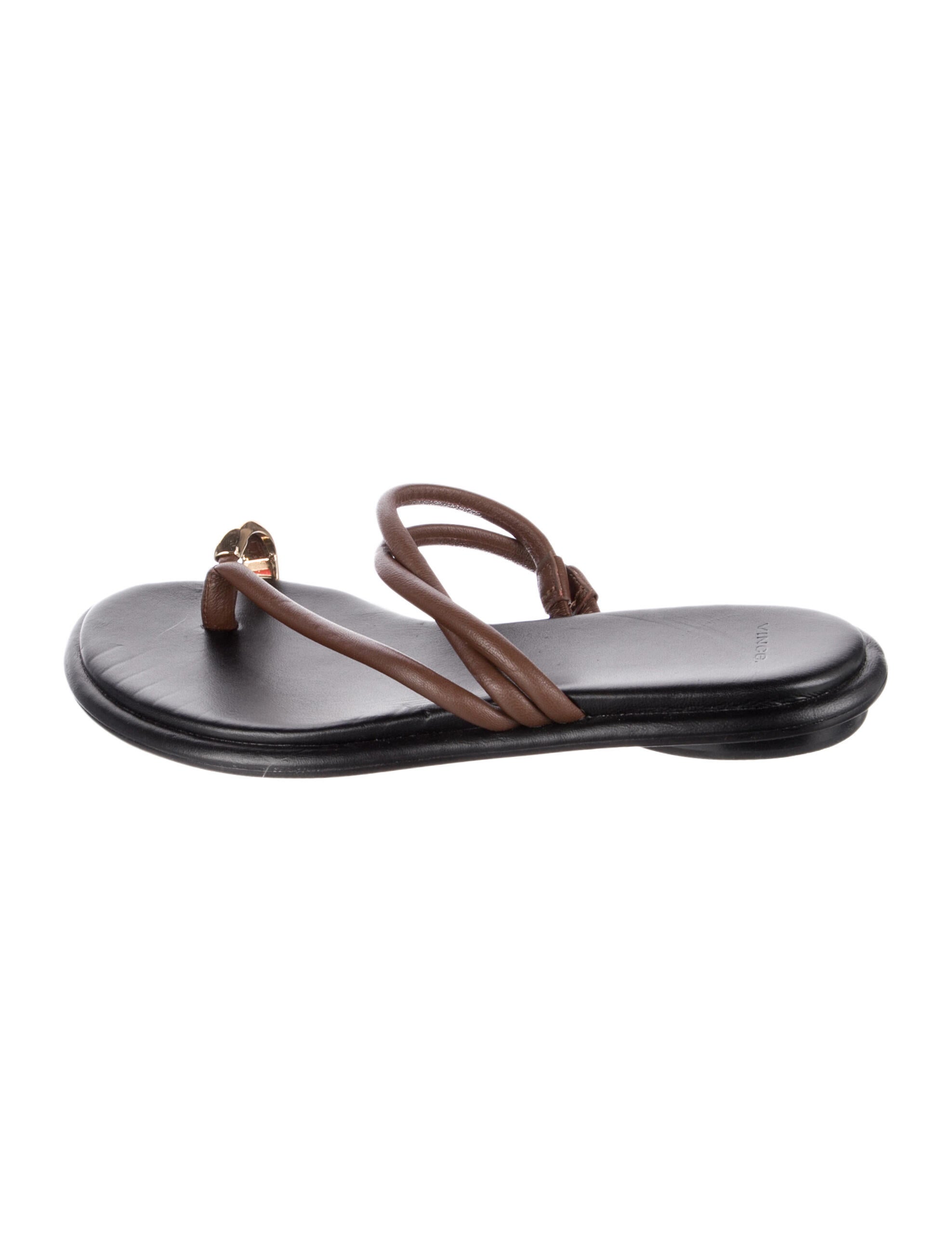Vince Leather Slides - Black Sandals, Shoes - WVN392775 | The RealReal