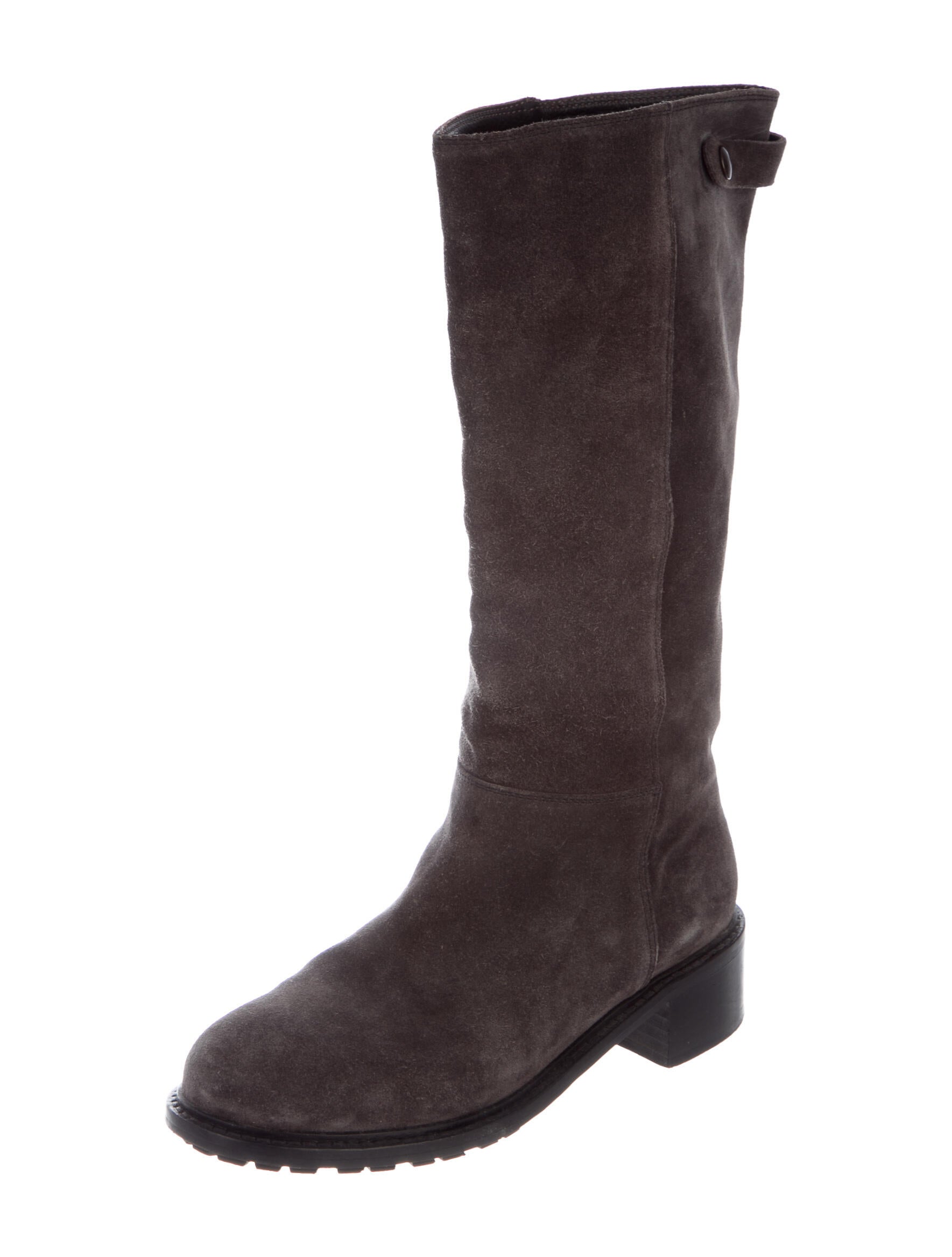 Vince Leather Boots - Grey Boots, Shoes - WVN89957 | The RealReal