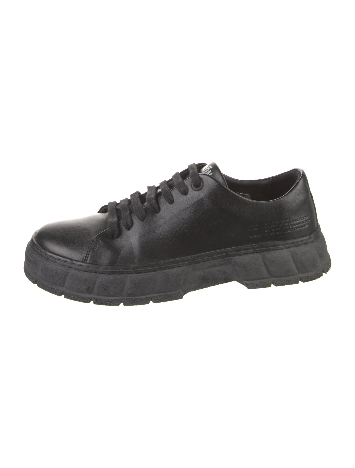 VIRÓN Leather Athletic Sneakers - Black Sneakers, Shoes - WVNIR20053 ...
