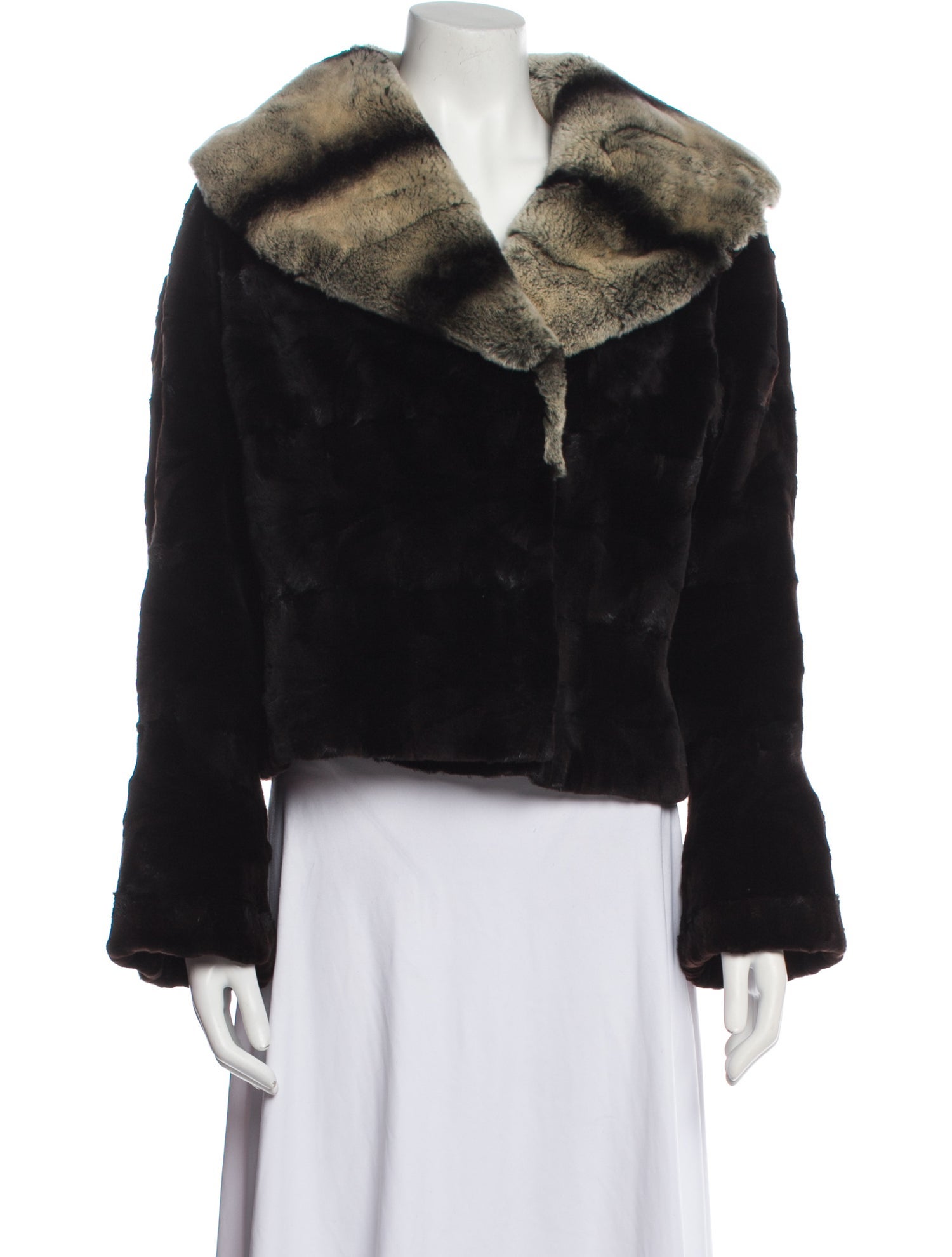 Vintage - Unbranded Cropped Sheared Mink Fur Jacket - Brown Jackets ...