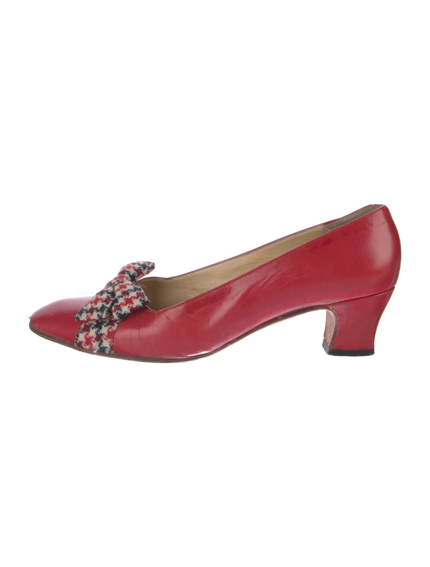 Vintage - Unbranded Vintage Leather Pumps - Red Pumps, Shoes ...