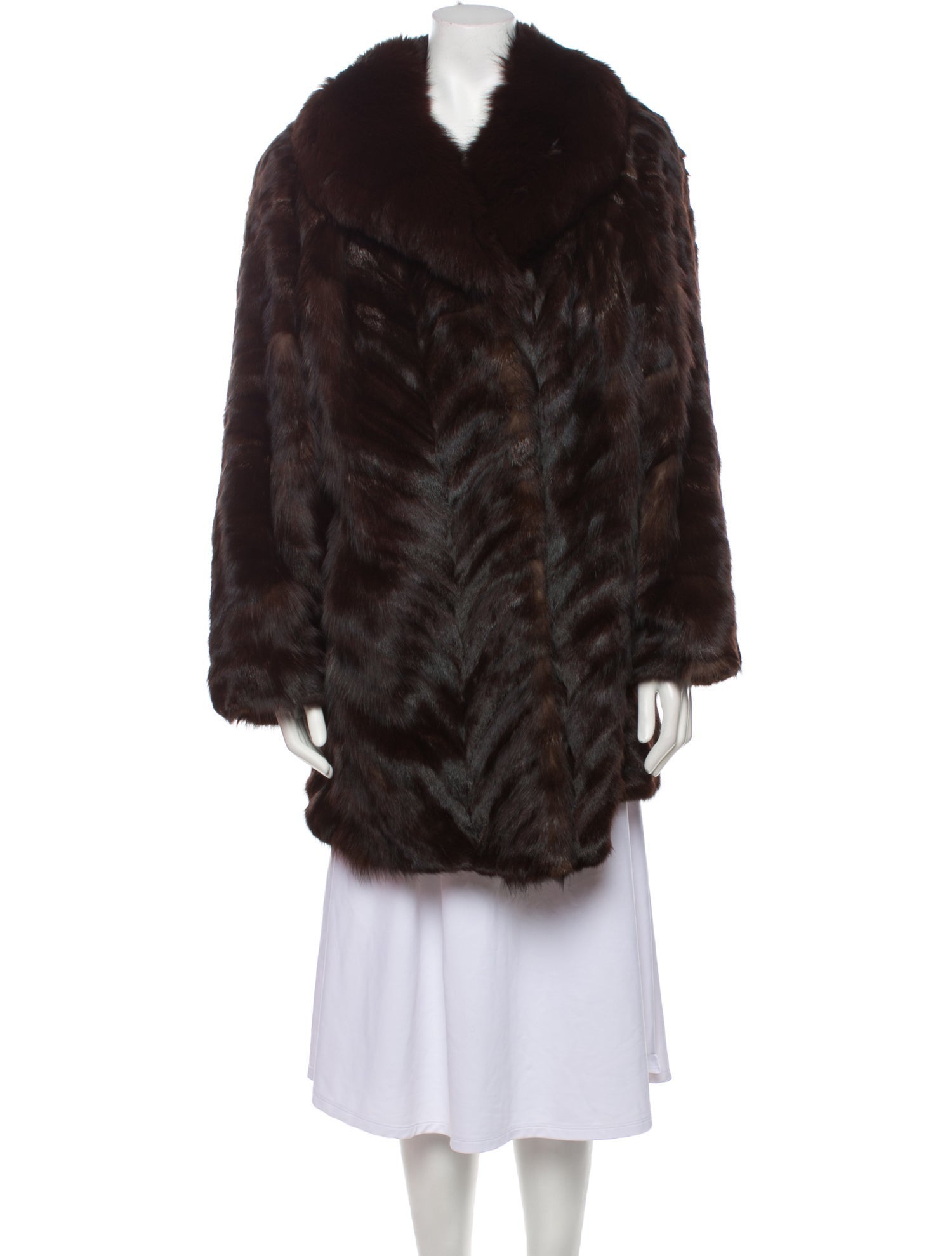 Vogue Furriers Fox Fur Coat - Brown Coats, Clothing - WVOIS20002 | The ...