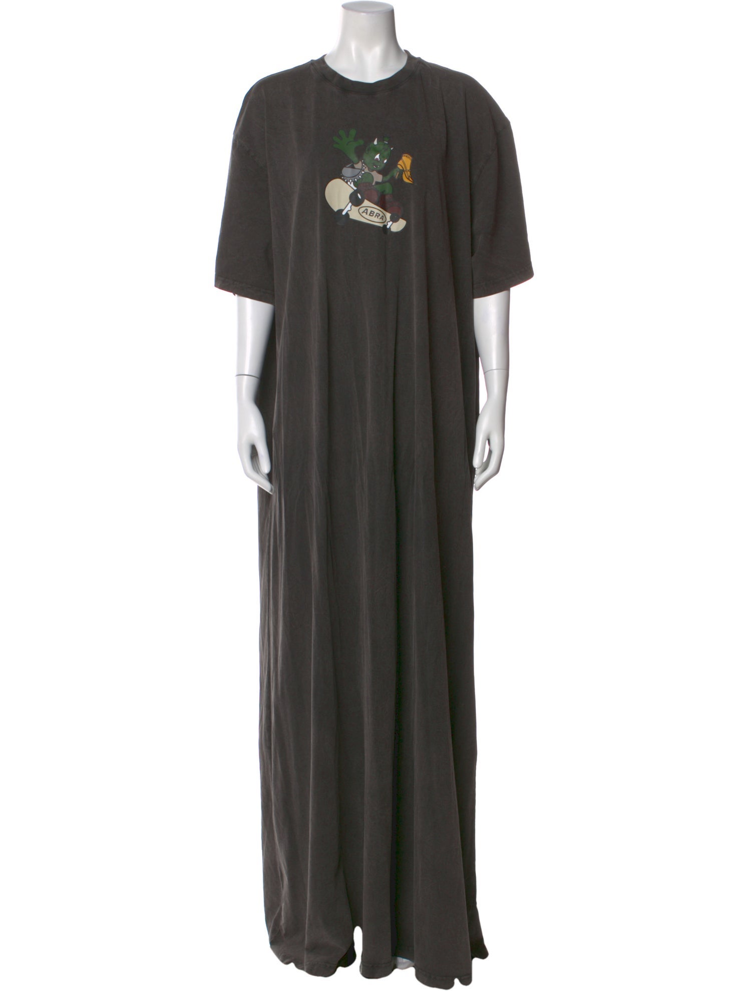 Abra Crew Neck Long Dress - Green Dresses, Clothing - WWABR20086 | The ...
