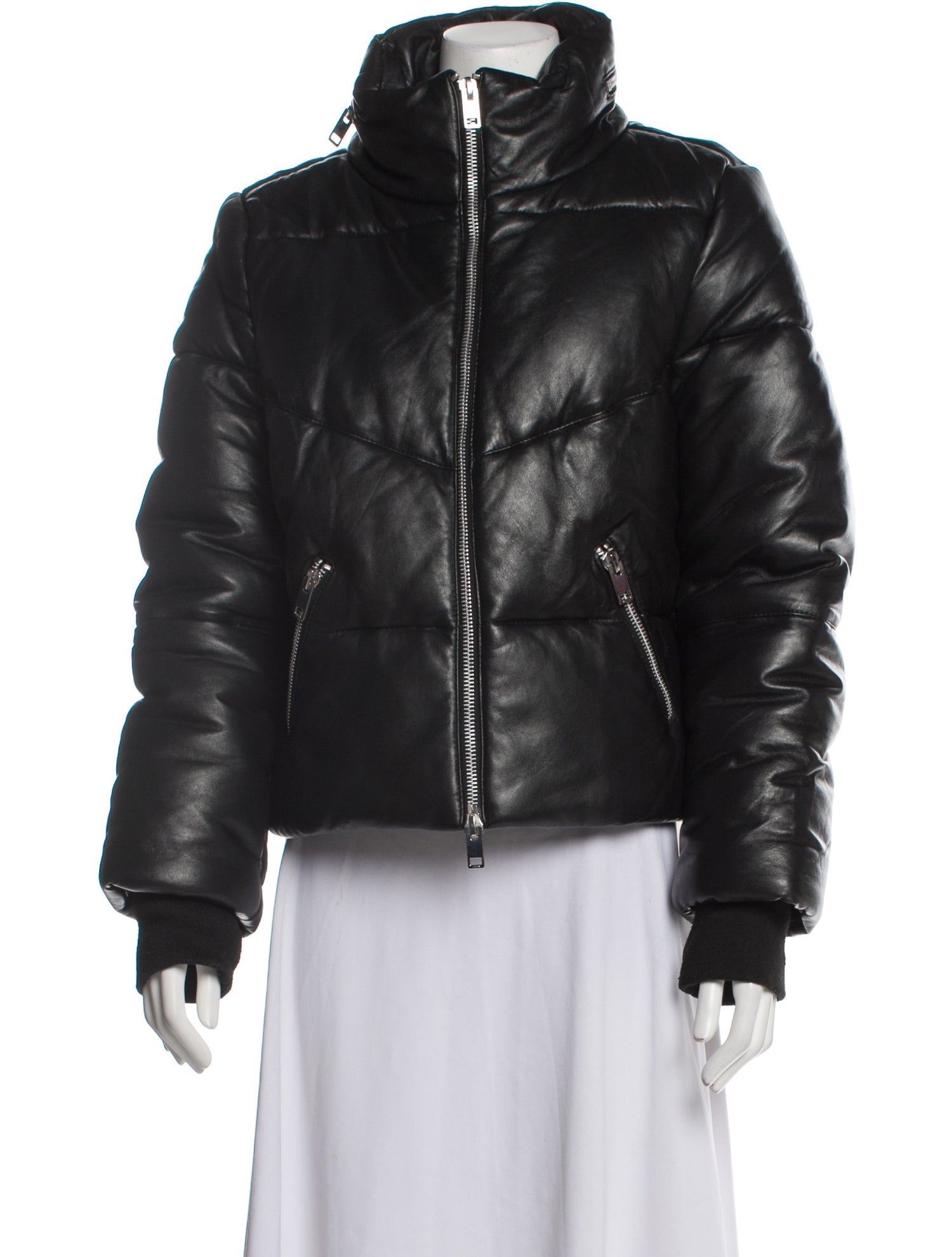 Walter Baker Lamb Leather Bomber Jacket - Black Jackets, Clothing ...