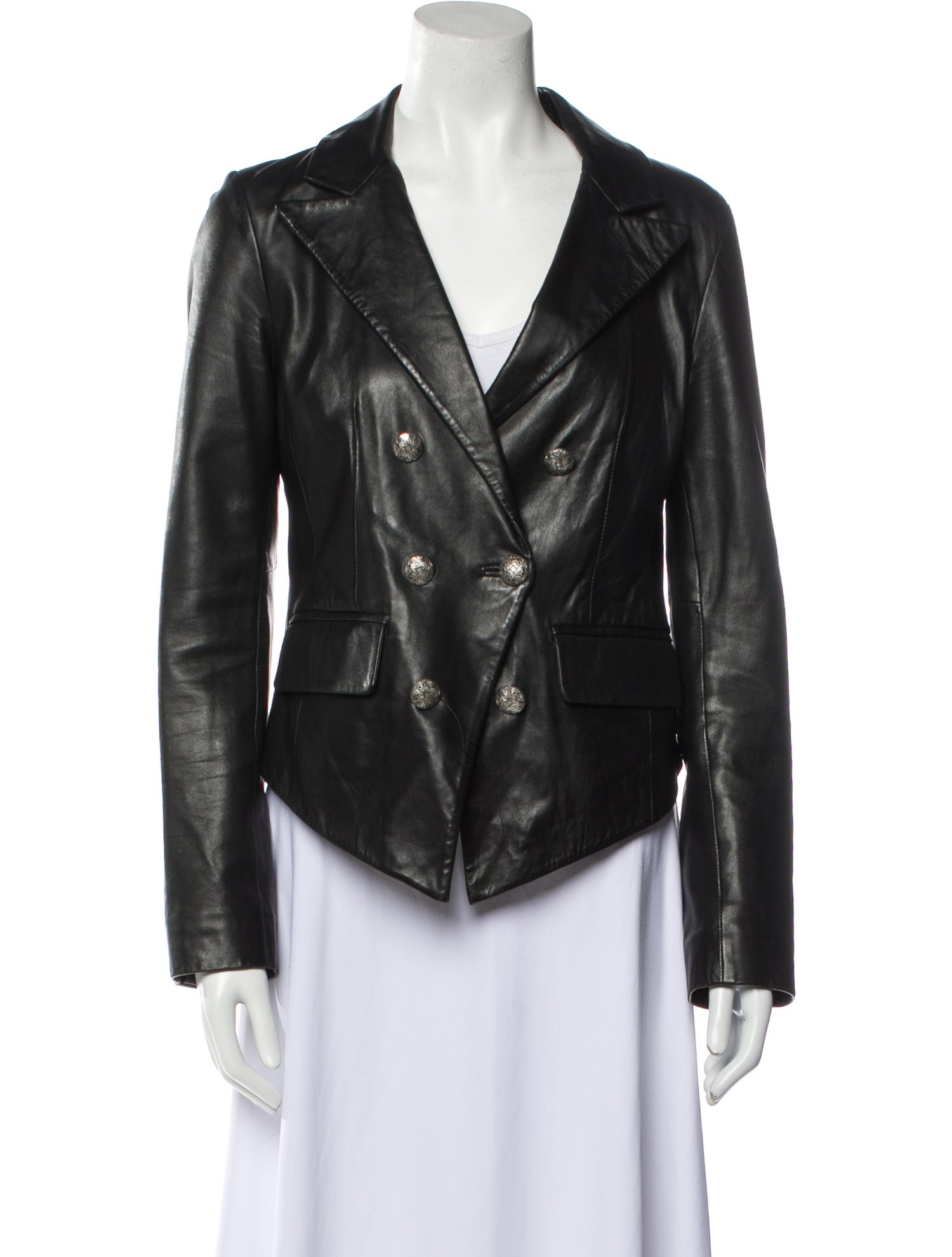 Walter Baker Lamb Leather Biker Jacket - Black Jackets, Clothing ...