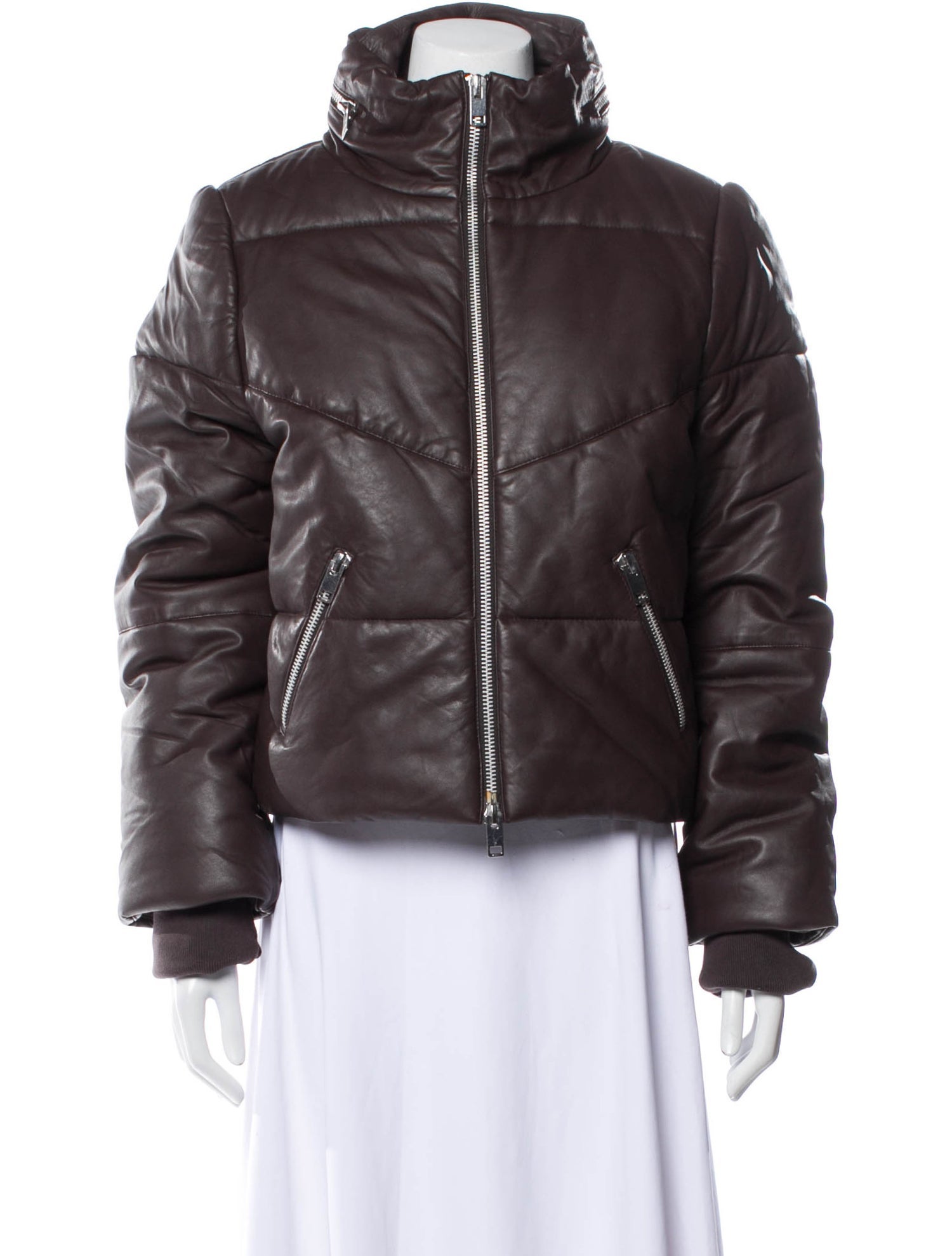 Walter Baker Lamb Leather Bomber Jacket - Brown Jackets, Clothing ...