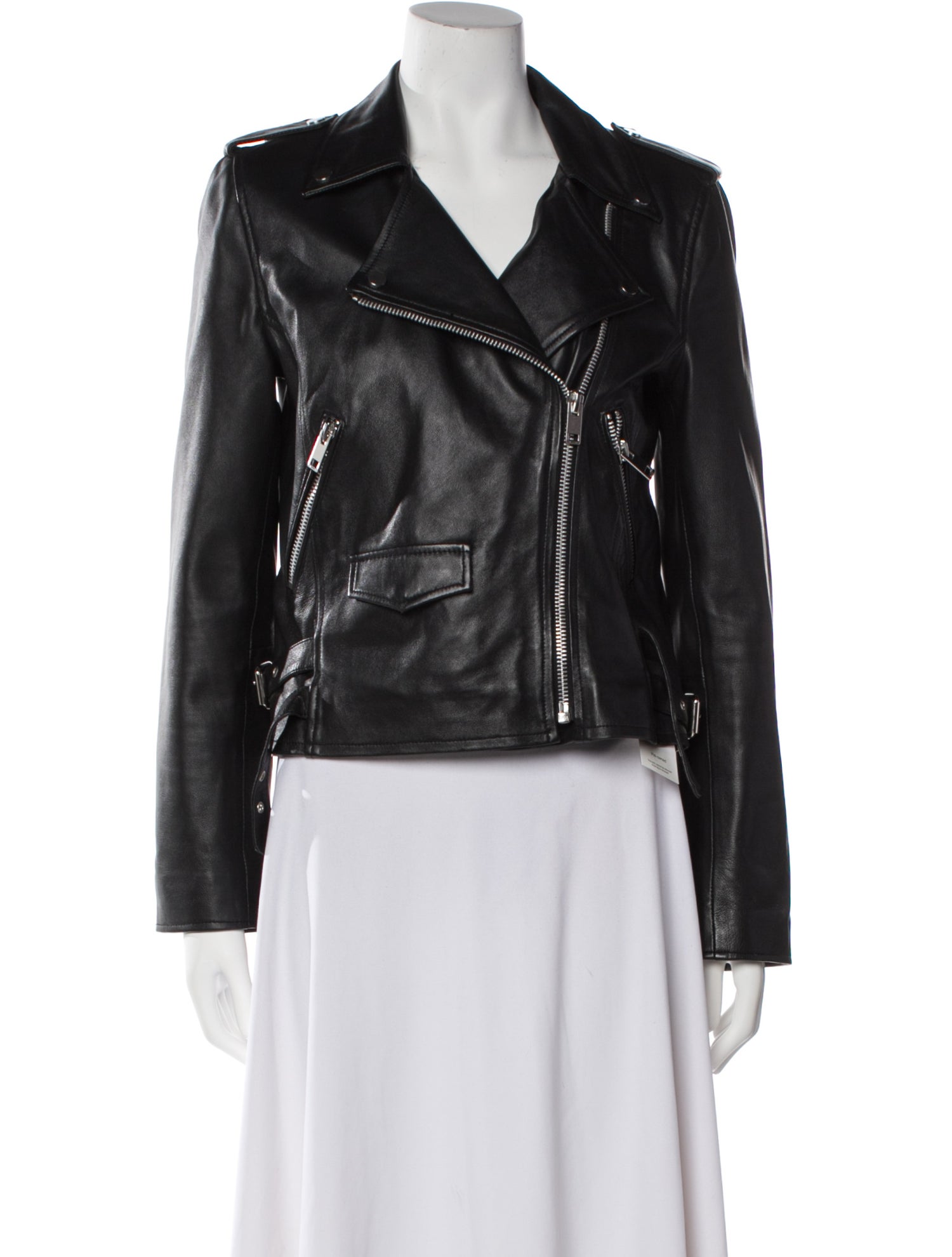 Walter Baker Lambskin Biker Jacket - Black Jackets, Clothing ...